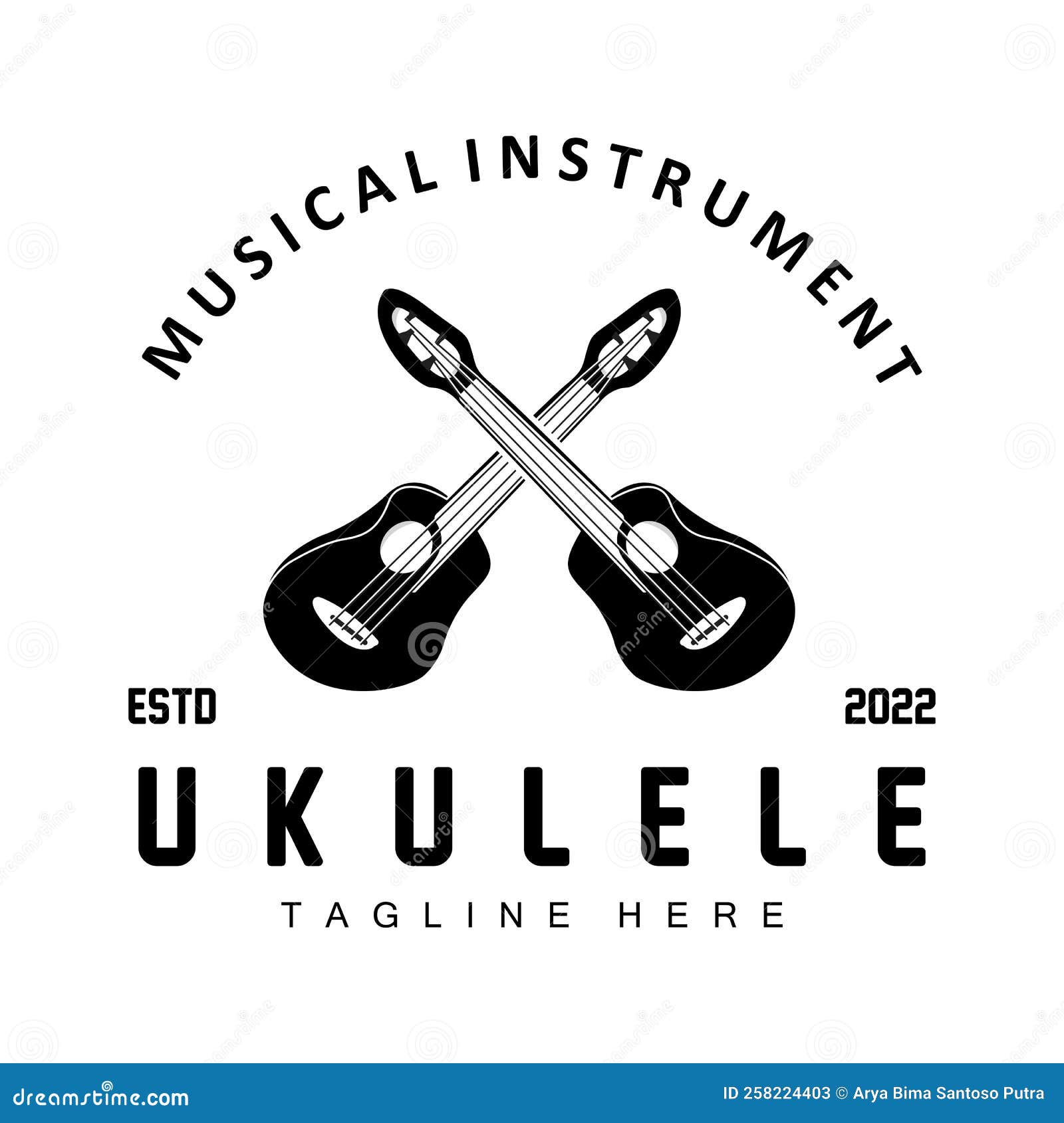 Minimalist Ukulele Music Logo Design, Ukulele Guitar Vector. Ukelele ...