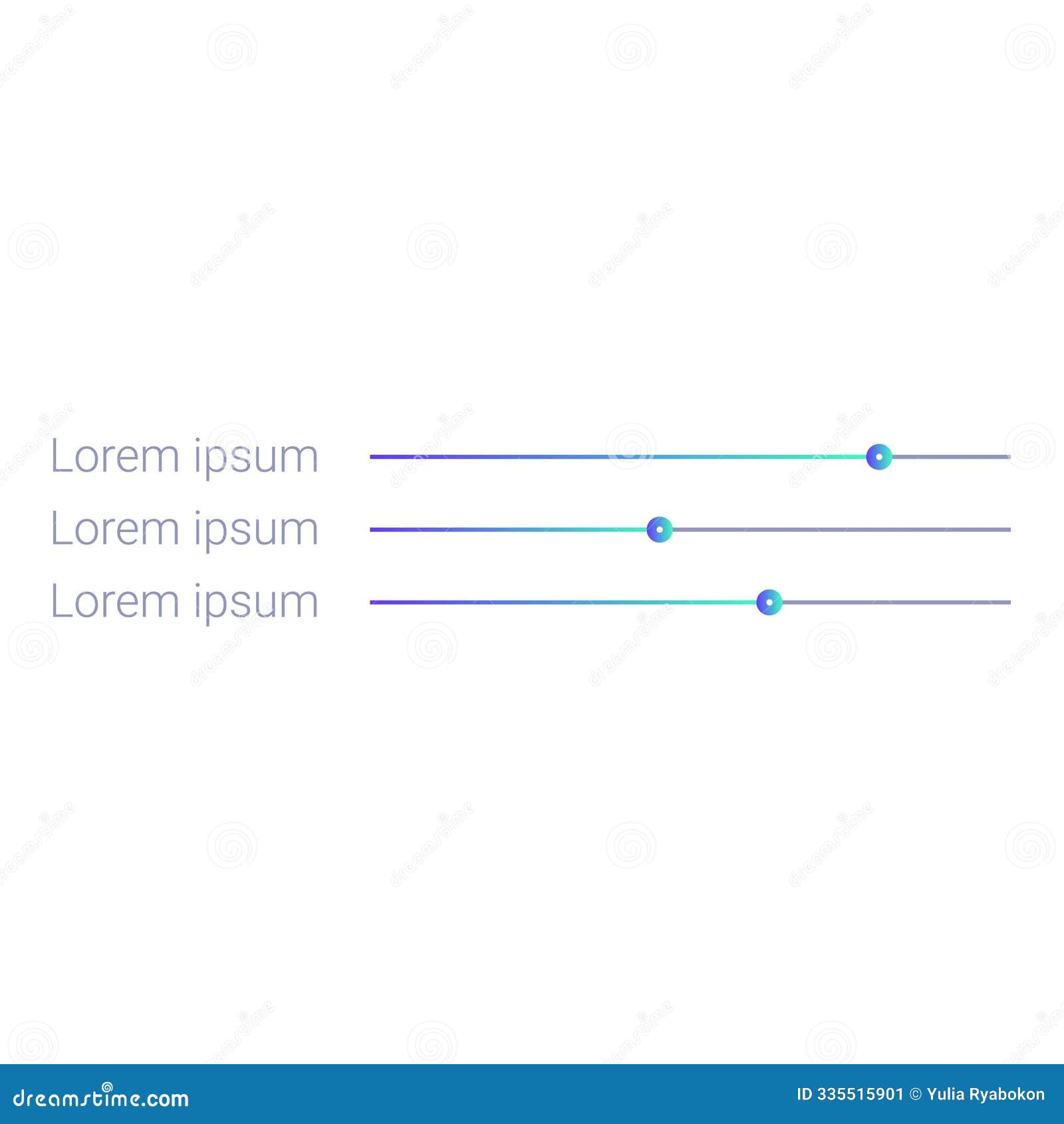 Minimalist User Interface Element Showing Loading Status Bar With Color Gradient Stock Vector