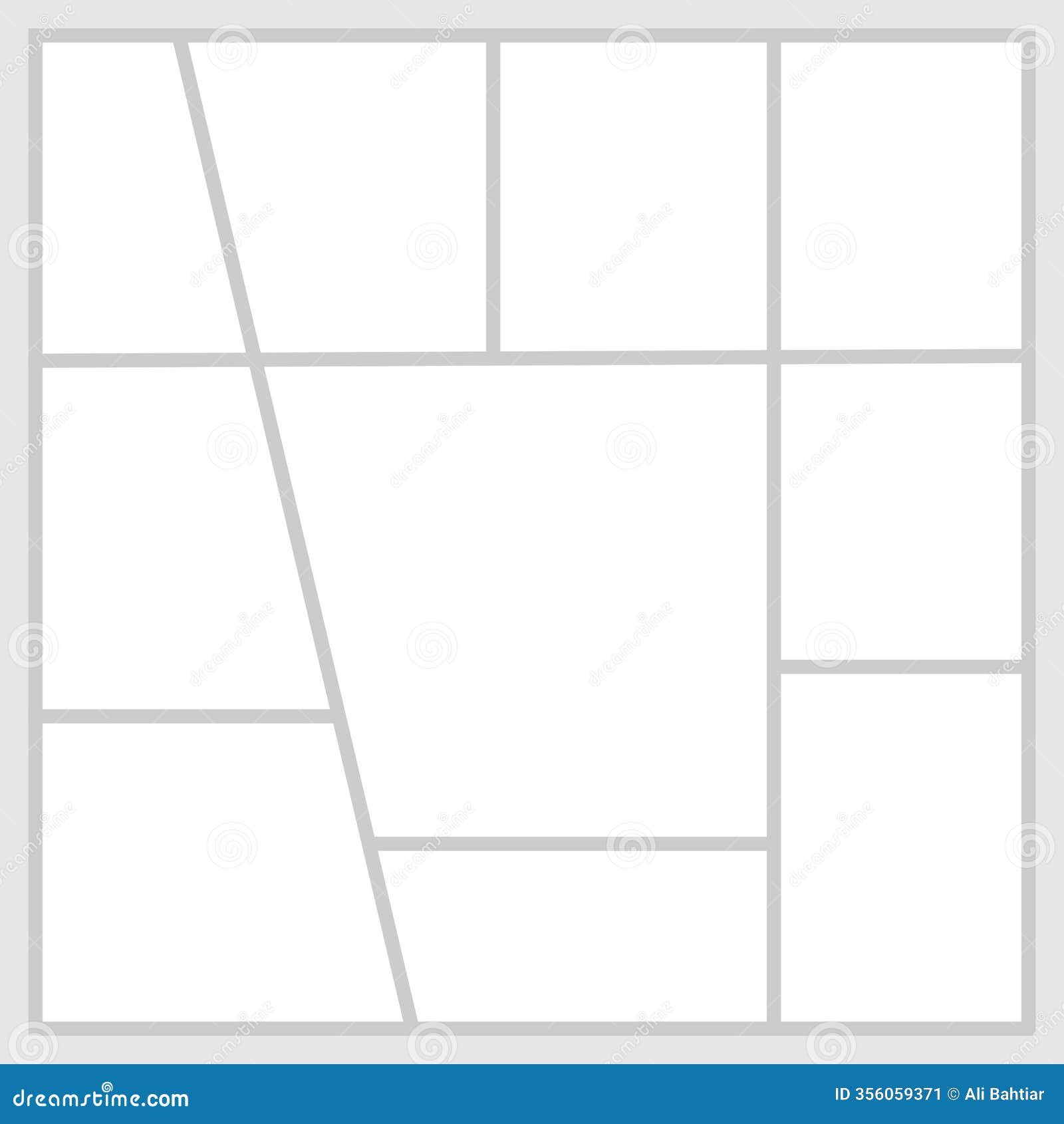 Minimalist Vector Collage with Empty White Photo Frames, Perfect for ...