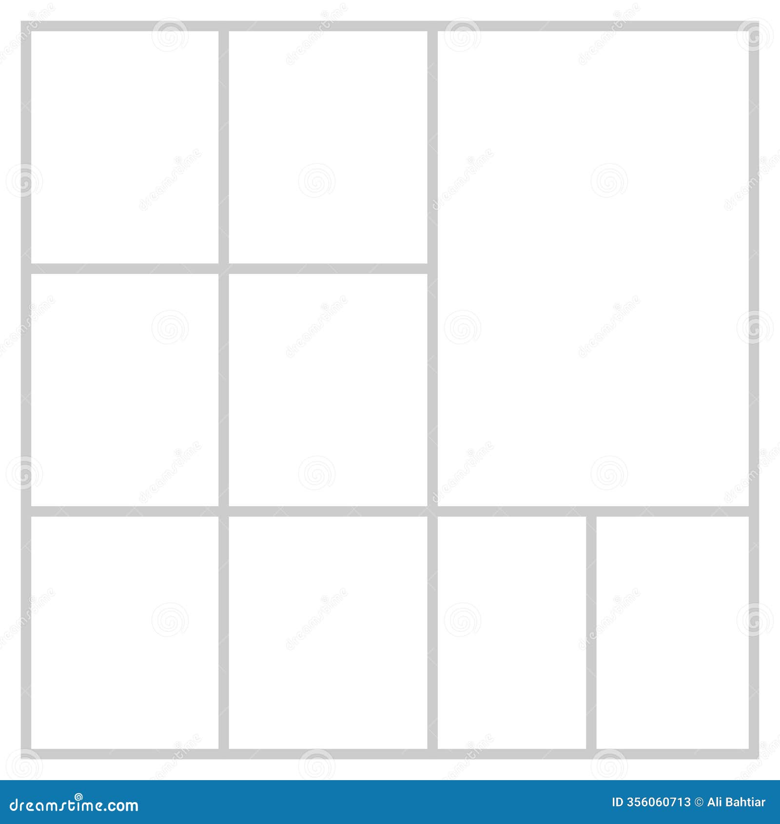 Minimalist Vector Collage with Empty White Photo Frames, Perfect for ...