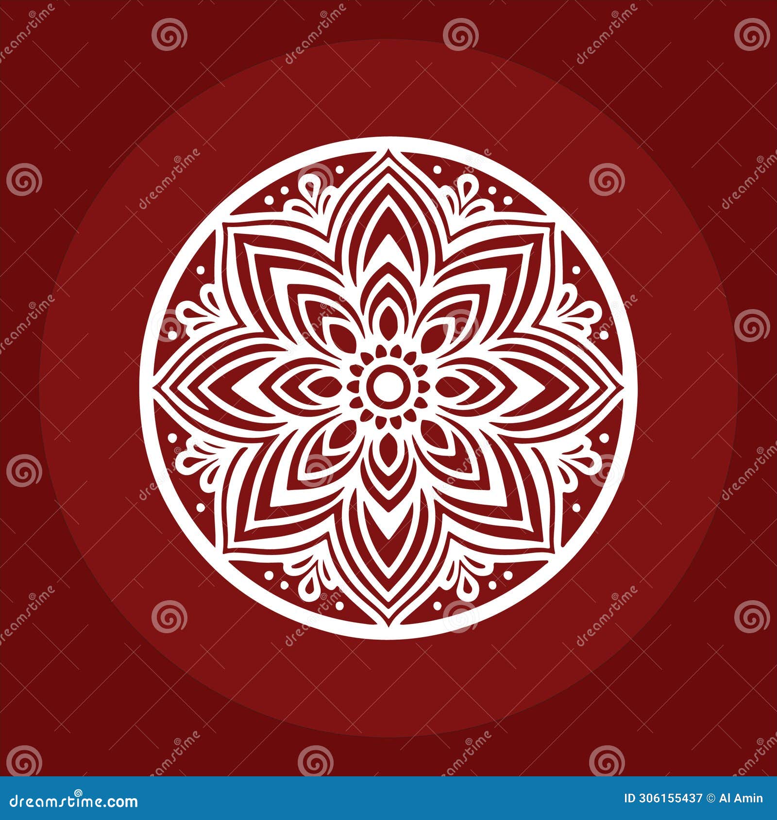Minimalist Vector Design of a Mandala Stock Vector - Illustration of ...