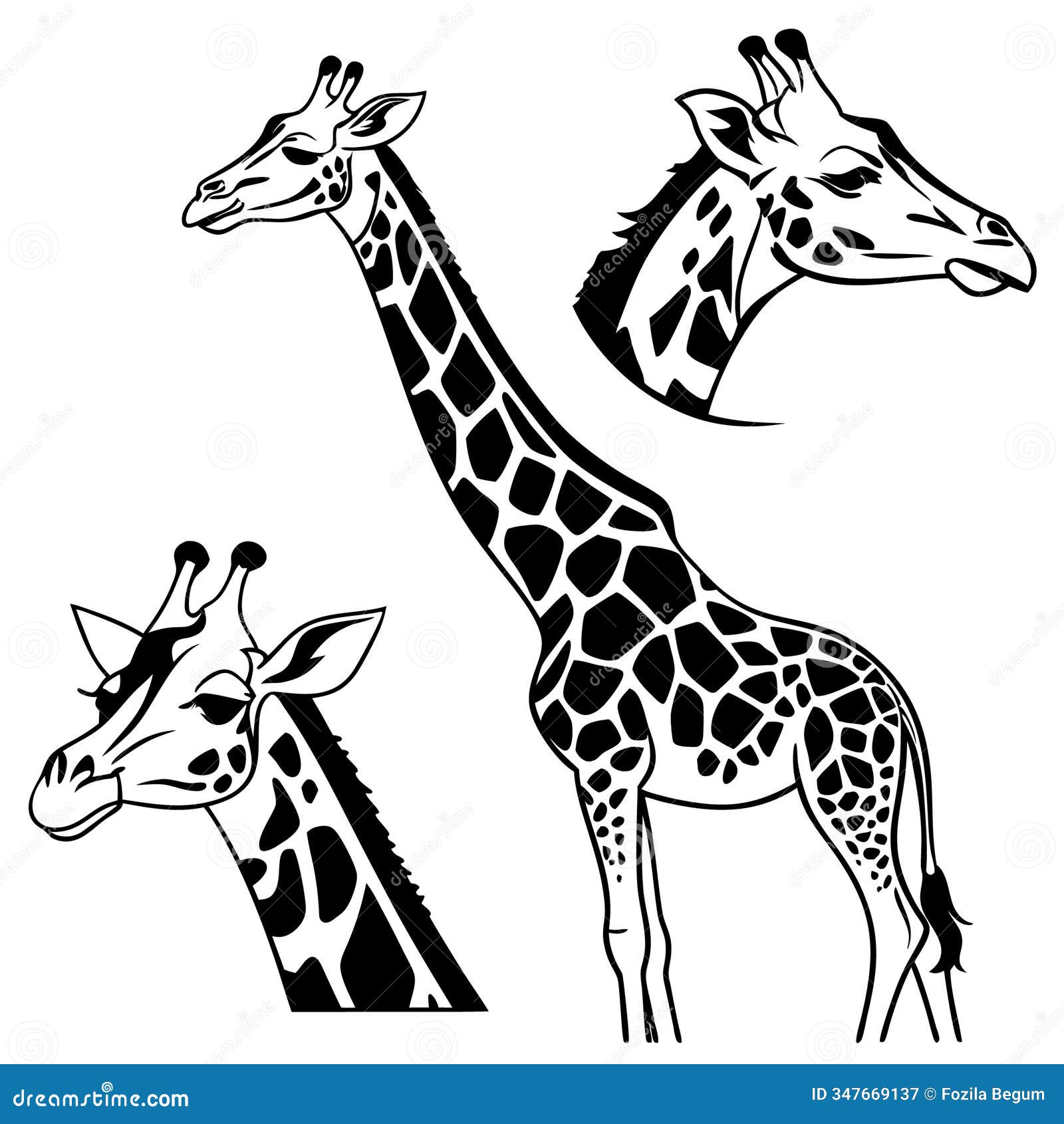 A Minimalist Vector of a Giraffe Stock Vector - Illustration of views ...