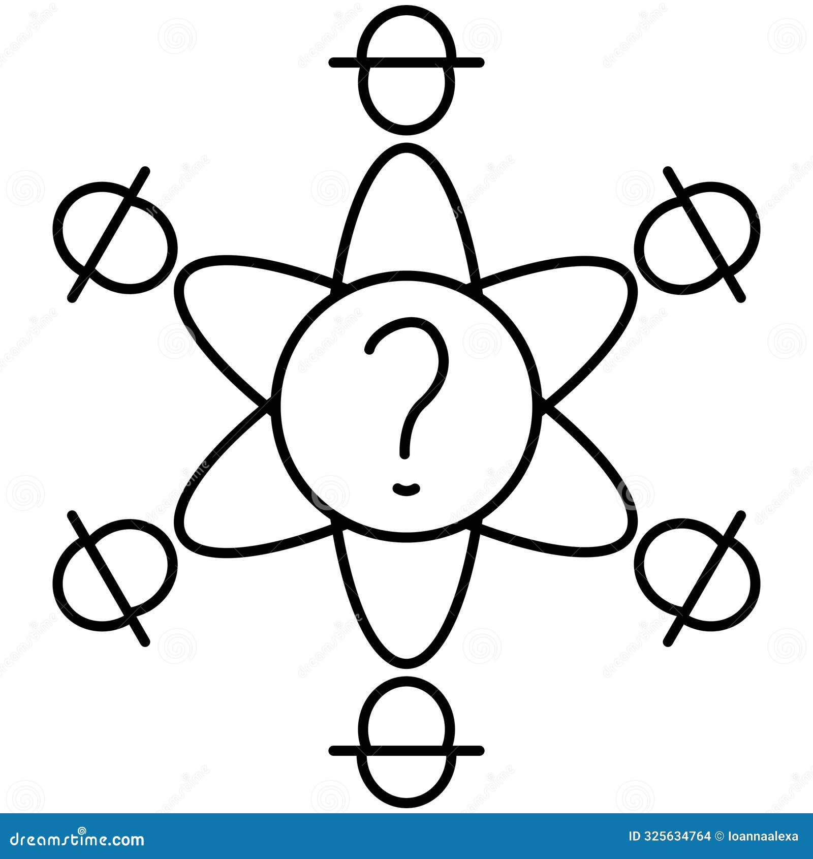 Minimalist Vector Icon Depicting a Group of People Around a Round Table ...