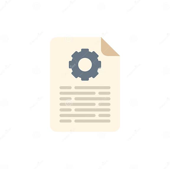Digital Document Management System Showing a Gear Icon for Settings Stock Illustration ...