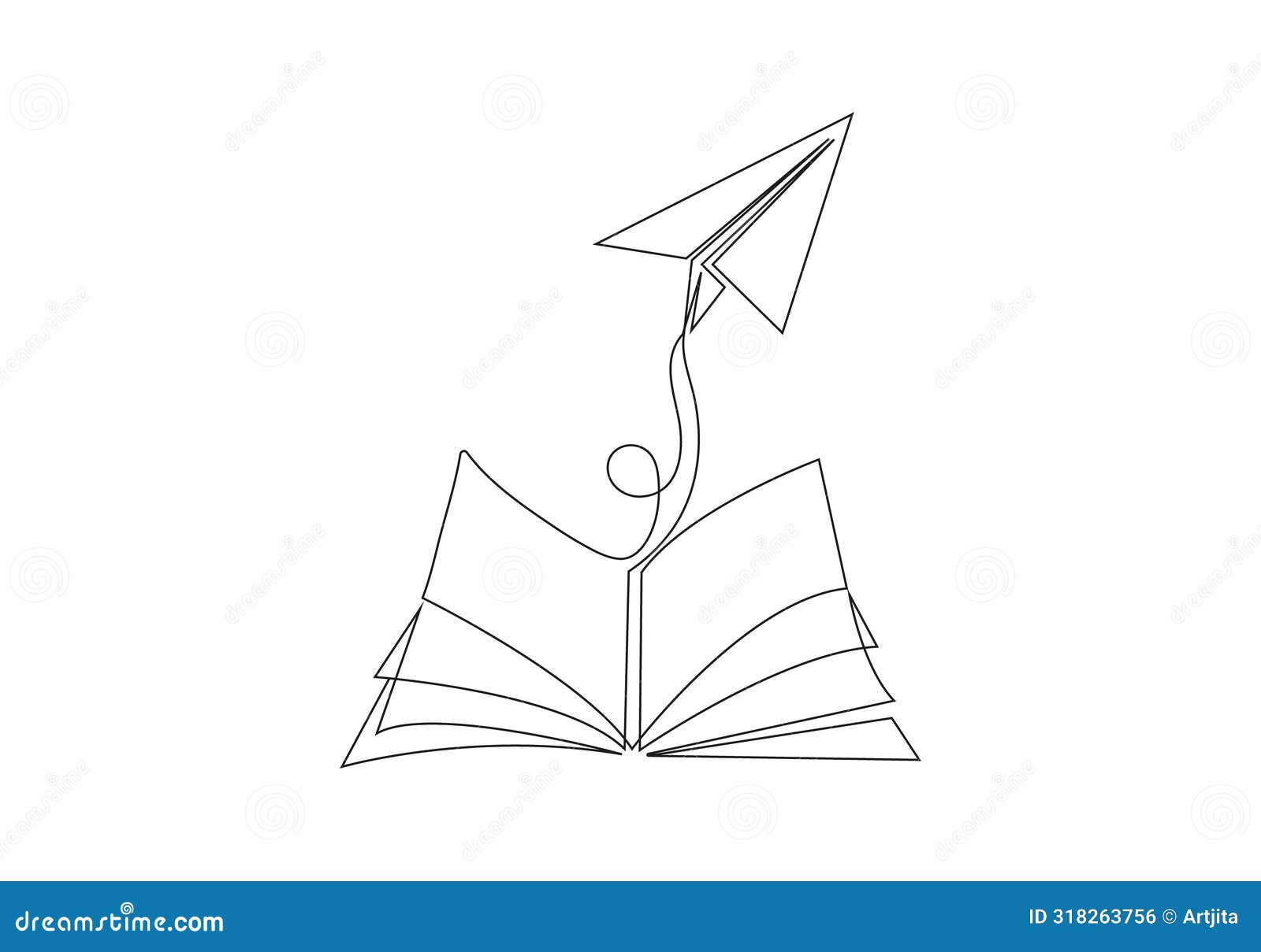 Minimalist Vector Illustration Featuring a Continuous One Line Drawing ...