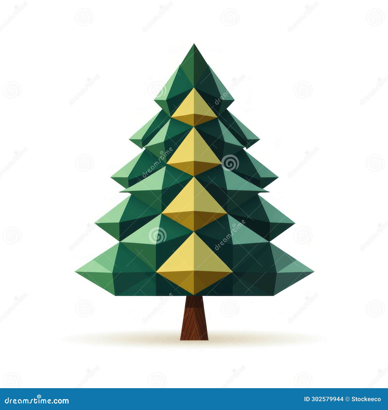 Minimalist Vector Illustration of a Geometric Pine Tree Stock Illustration - Illustration of ...