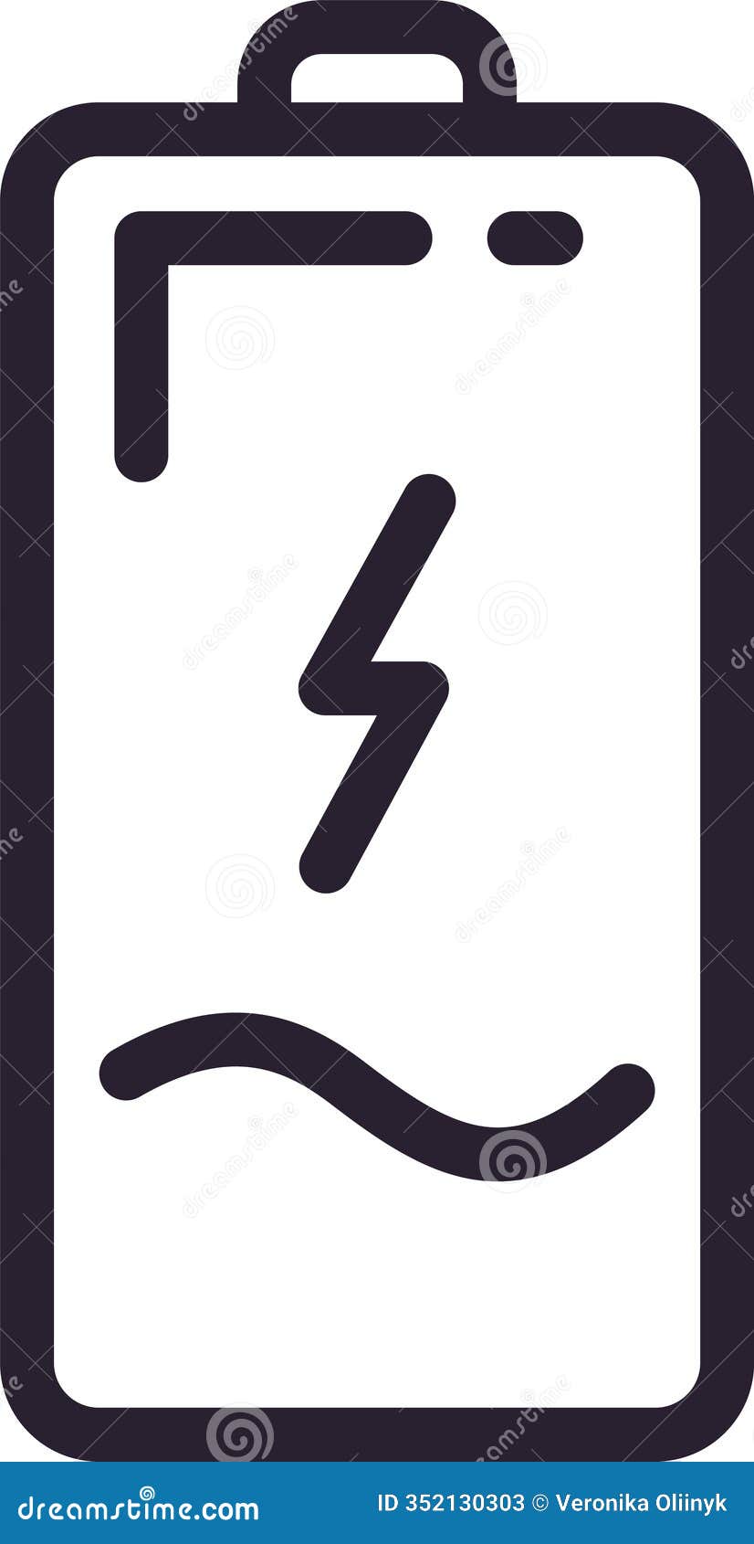 Minimalist Vector Illustration Representing a Battery Charging ...