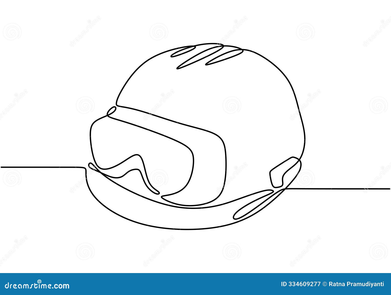 Minimalist Vector Illustration of a Safety Helmet Highlighting ...