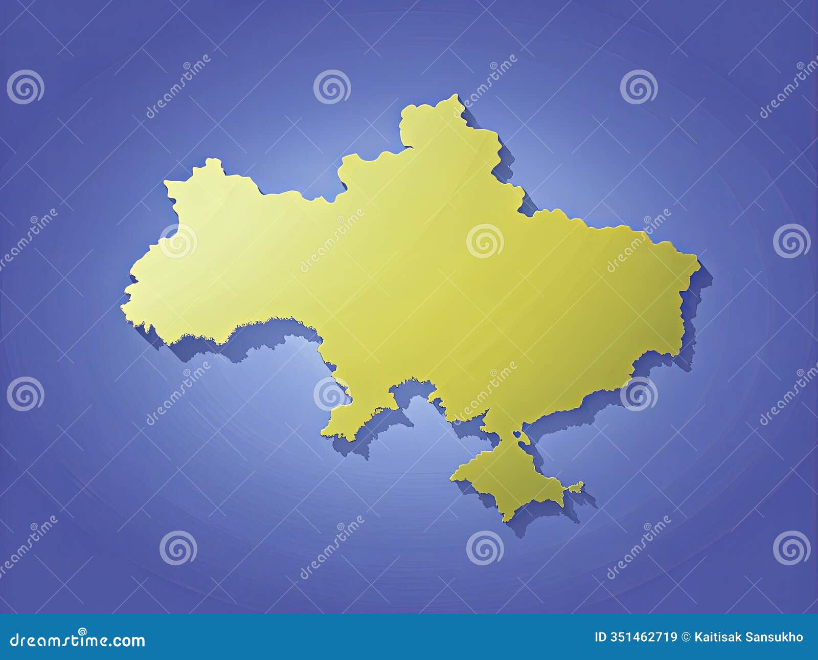 A Minimalist Vector Illustration of Ukraines Geographic Layout a Simple ...