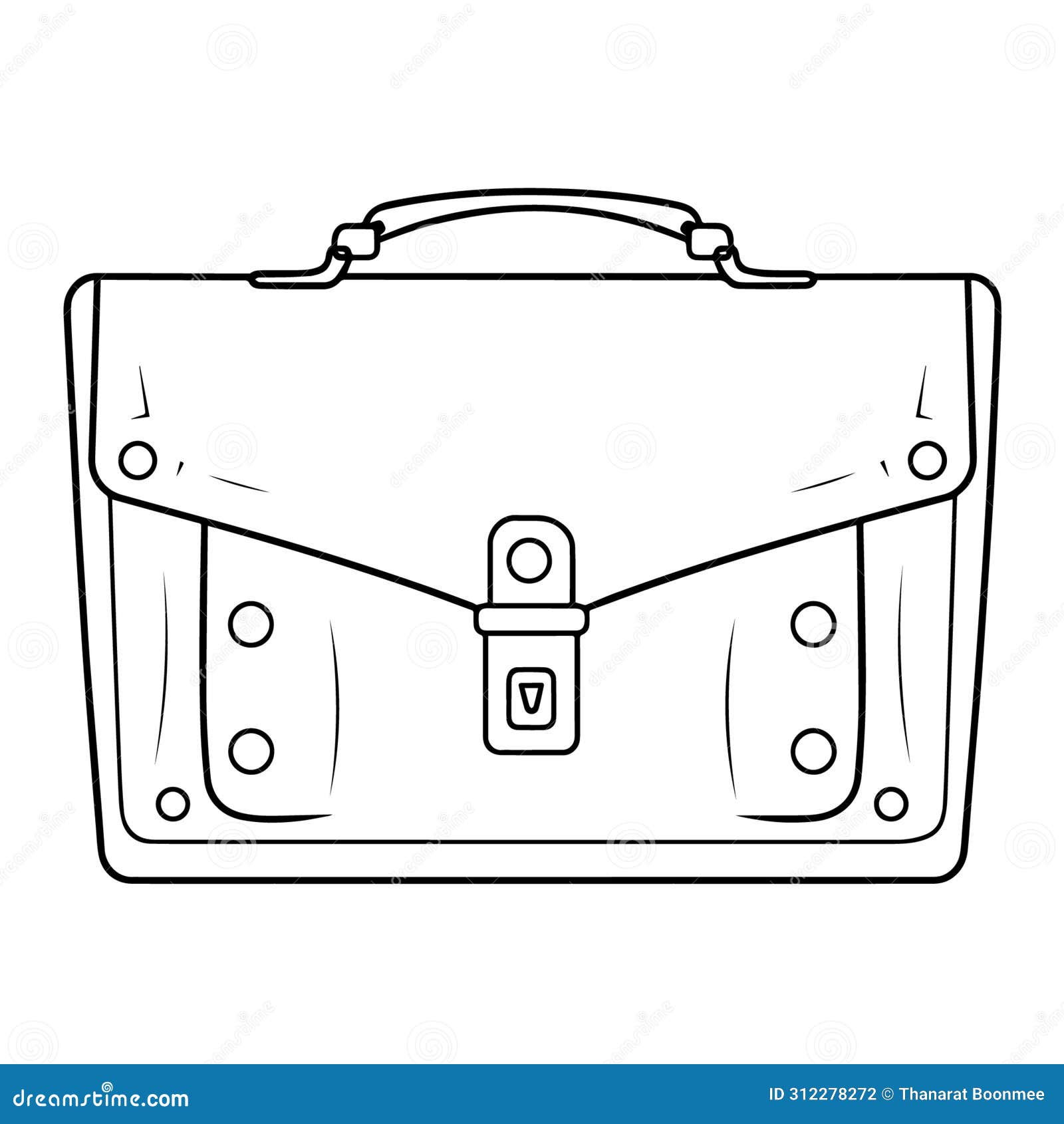Minimalist Vector Outline of a Briefcase Icon for Versatile Use Stock ...
