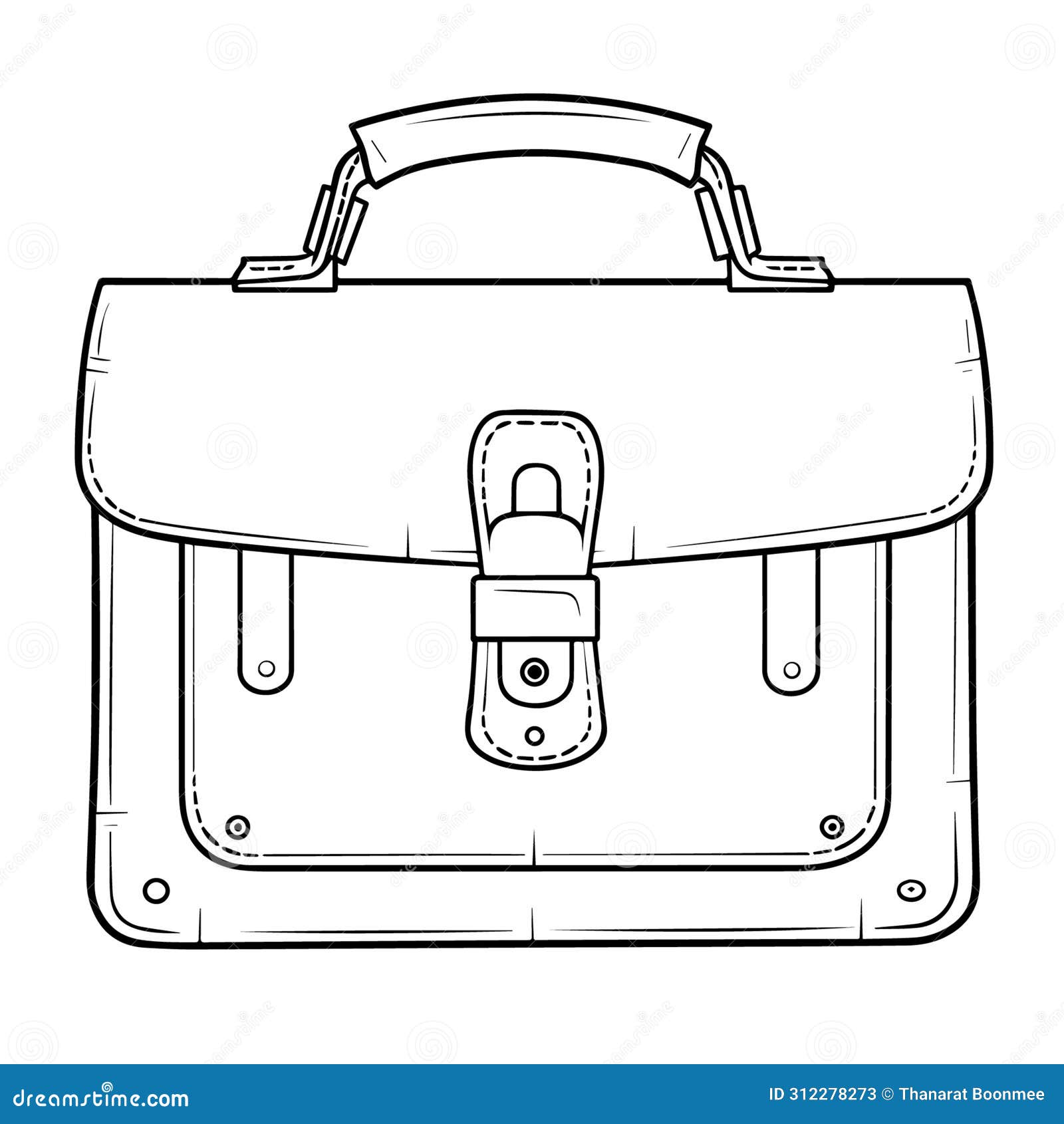 Minimalist Vector Outline of a Briefcase Icon for Versatile Use Stock ...