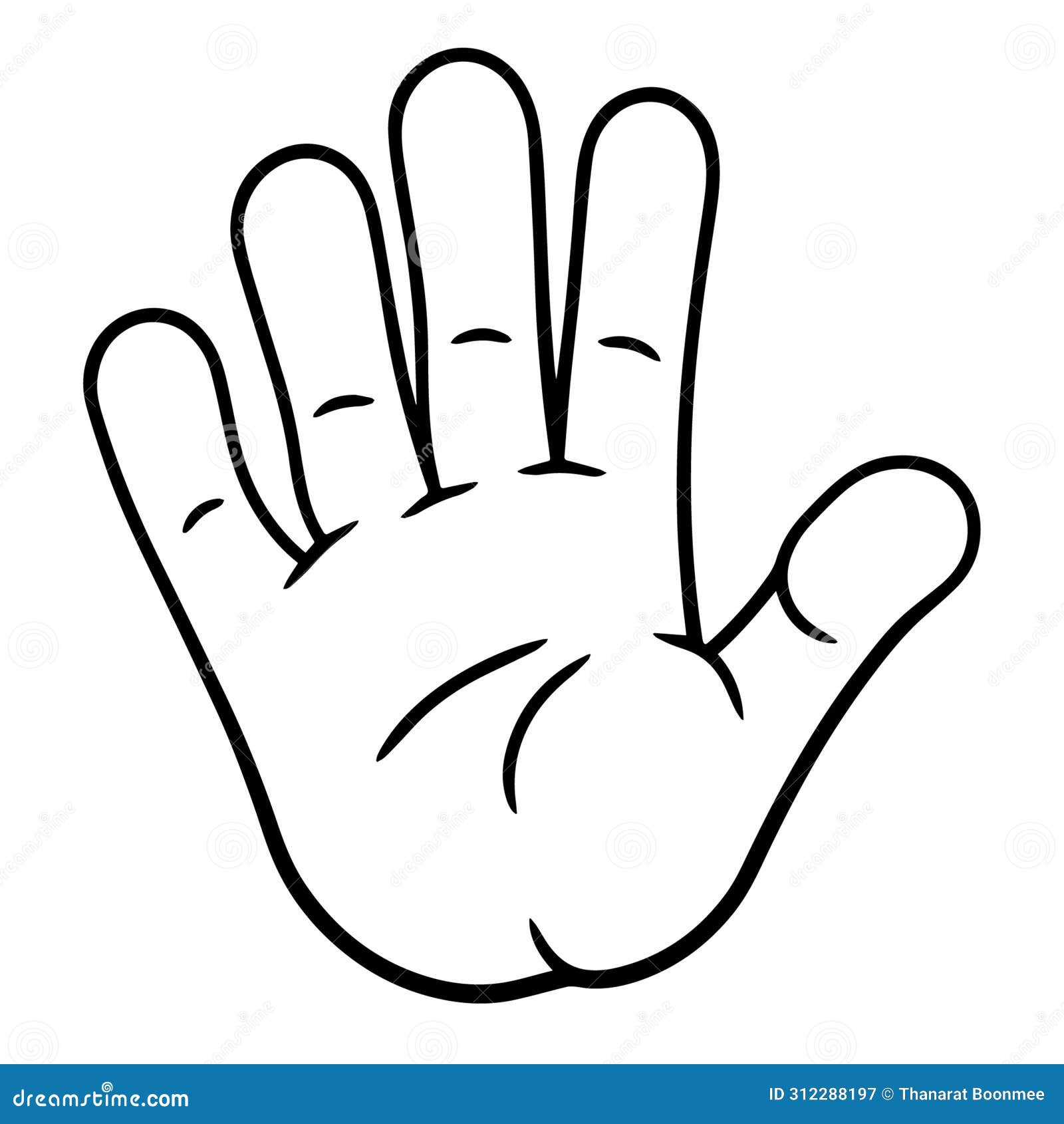 Minimalist Vector Outline of a Hand Icon for Versatile Use Stock Vector ...