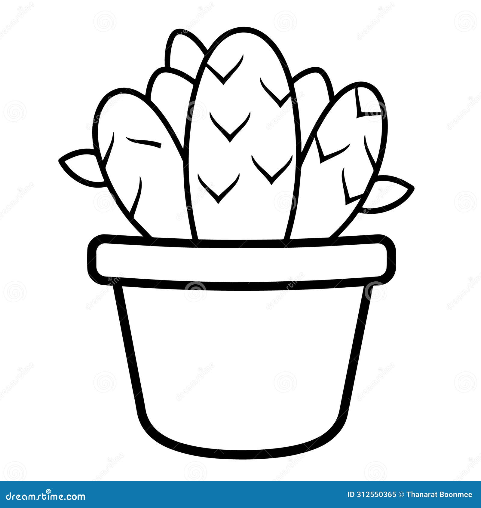 Minimalist Vector Outline of a Plant Pot Icon for Versatile Use Stock ...