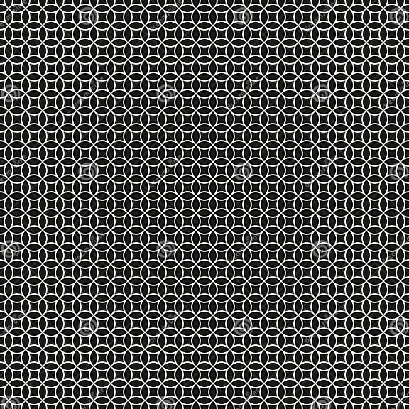 Minimalist Vector Seamless Pattern with Circular Mesh, Grid, Net, Lattice Stock Vector ...