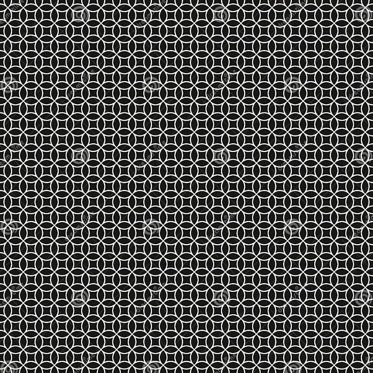 Minimalist Vector Seamless Pattern with Circular Mesh, Grid, Net ...