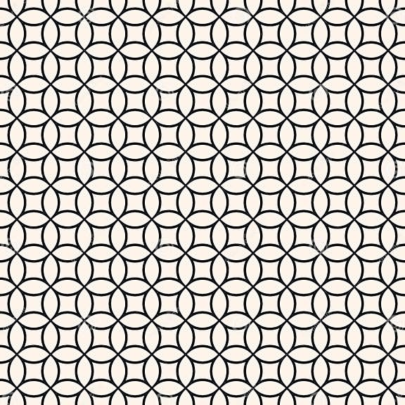Minimalist Vector Seamless Pattern with Circular Mesh, Grid, Net, Lattice Stock Vector ...