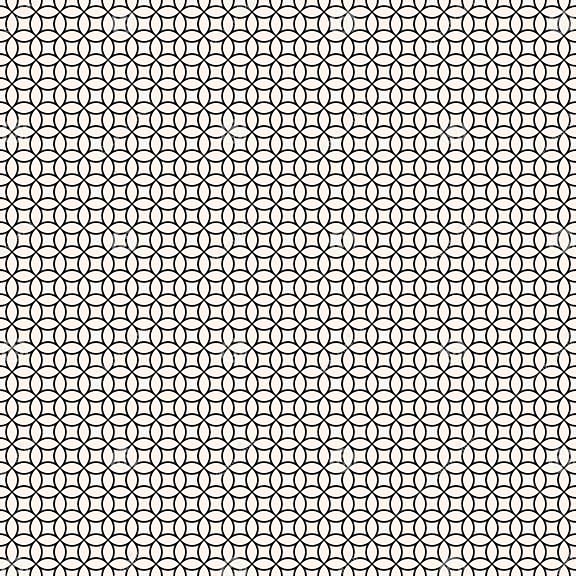 Minimalist Vector Seamless Pattern with Circular Mesh, Grid, Net, Lattice Stock Vector ...