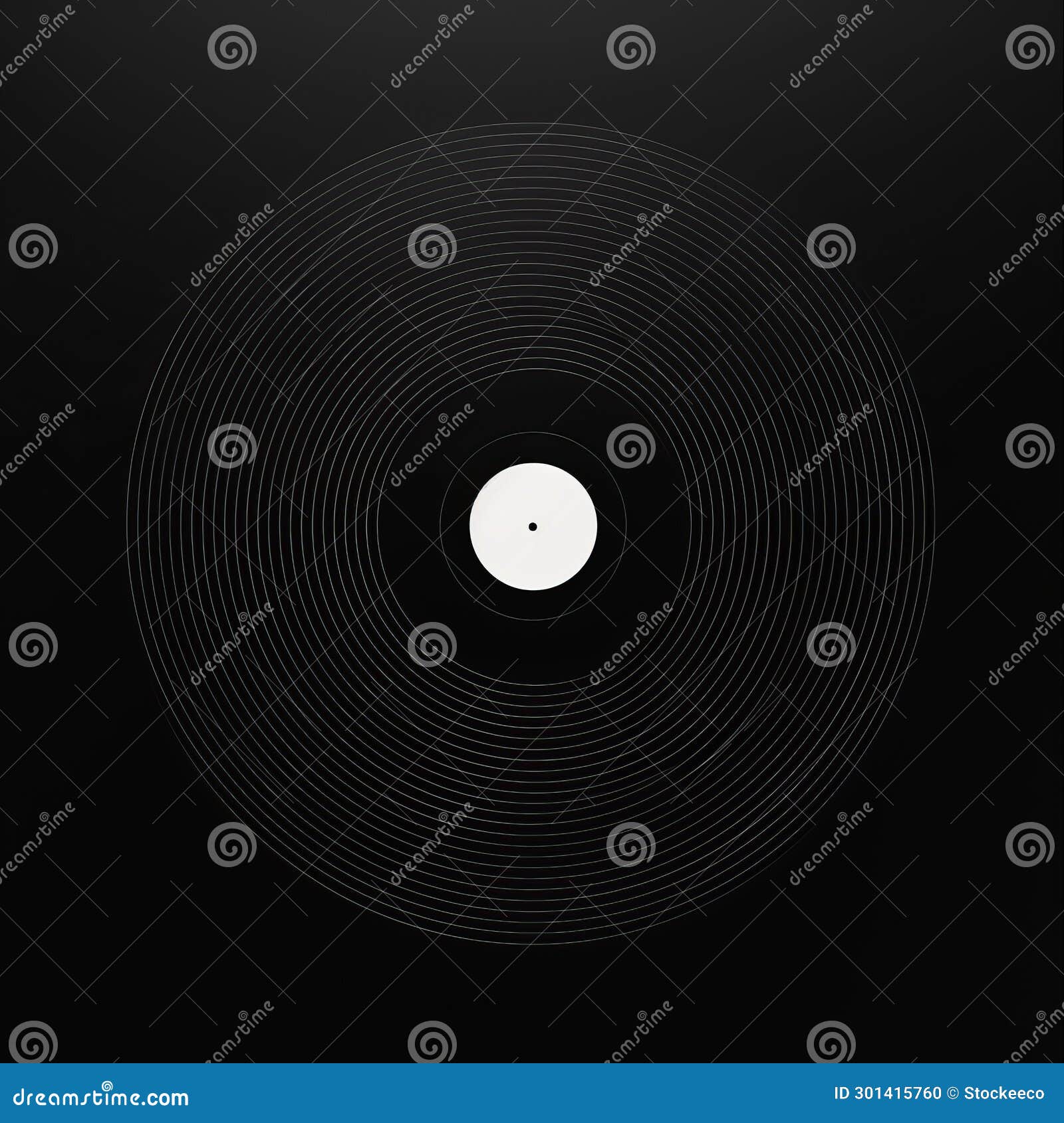 Minimalist Vinyl Record with Subtle Tonal Range and Simplified Line ...