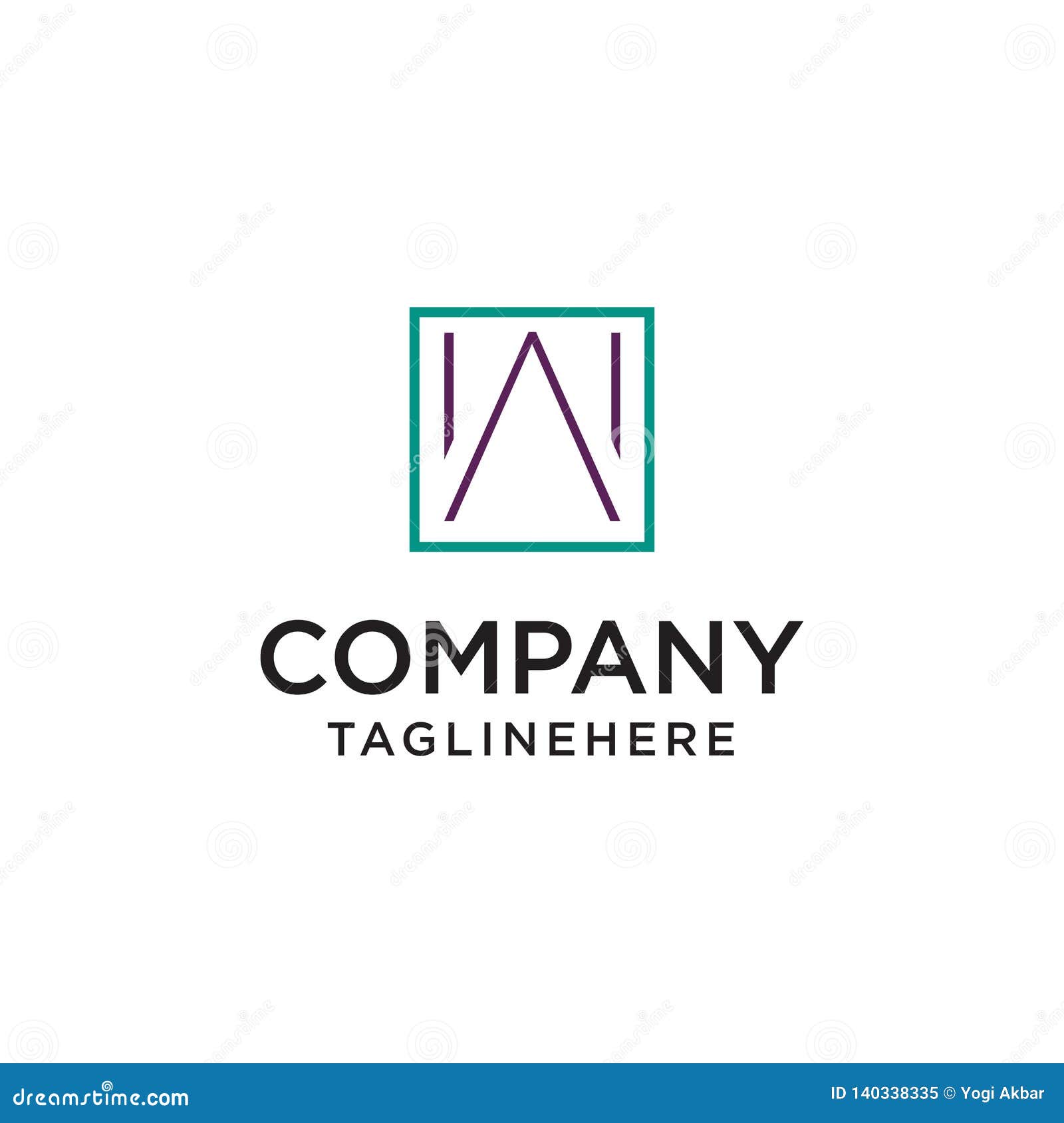 Minimalist W Logo Inside Square Shape Vector Stock Vector ...