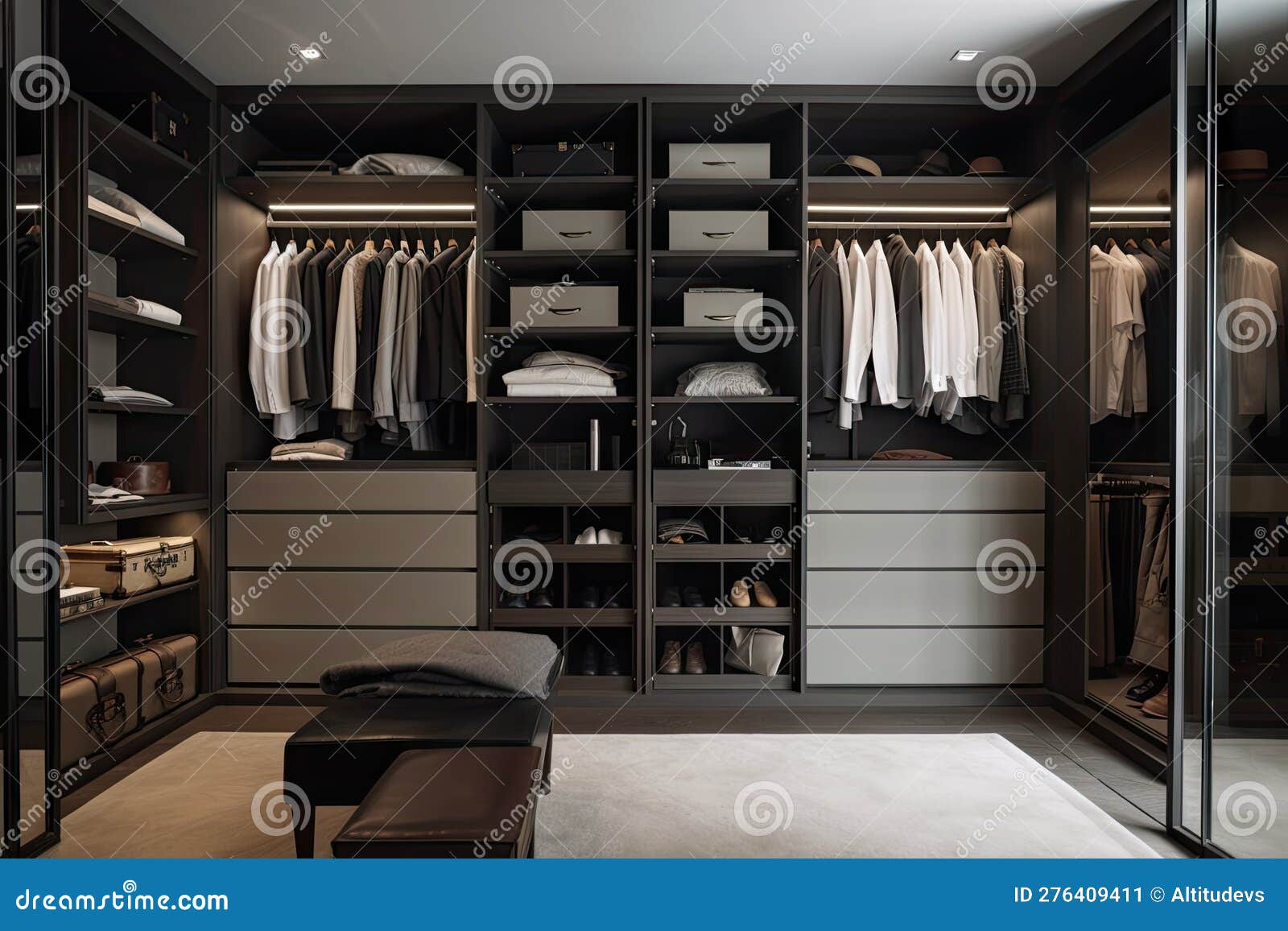 Minimalist Wardrobe Closet, with a Mix of Sleek and Classic Pieces ...