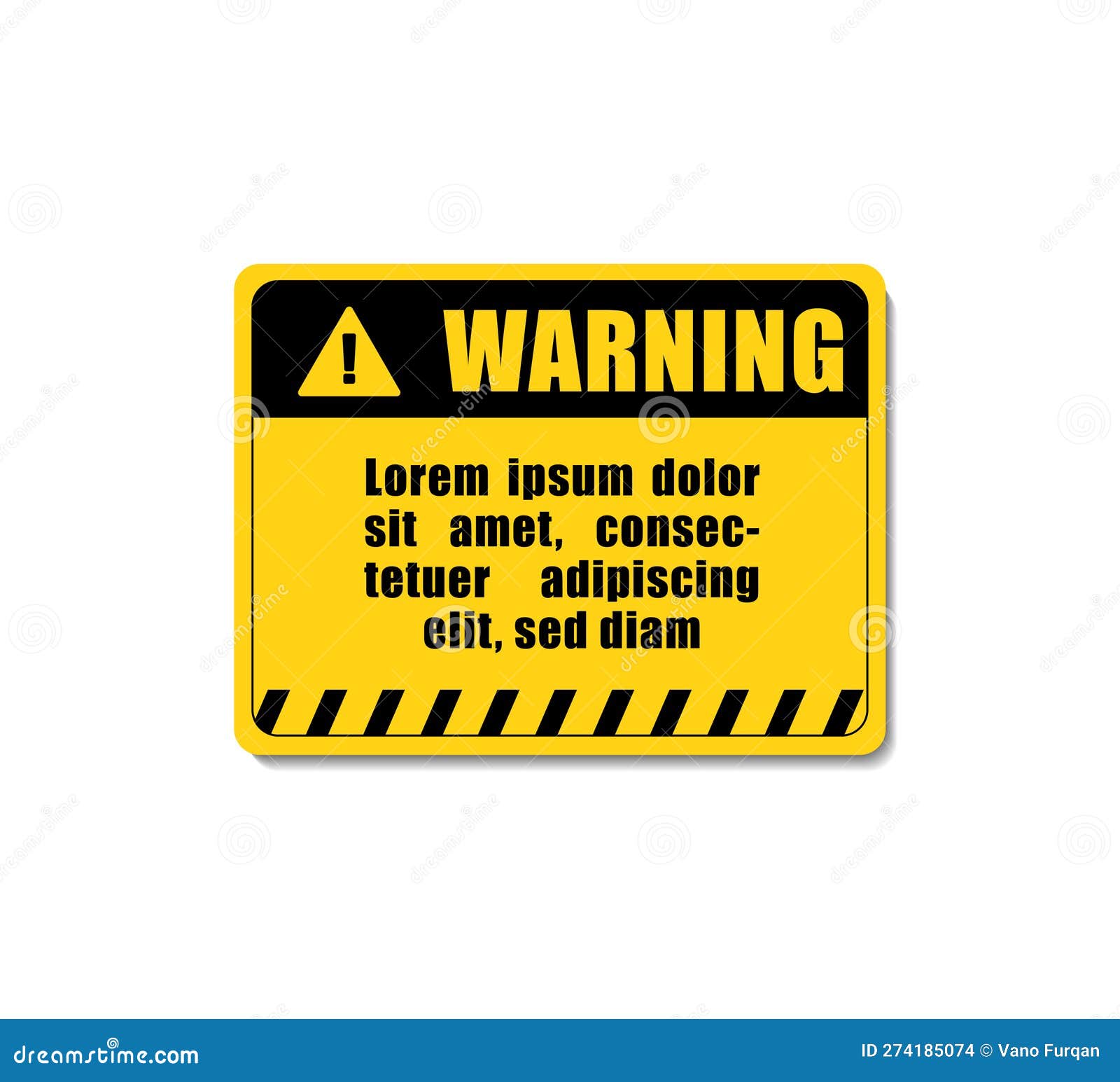 Minimalist Warning Sign Template Sign Notice Vector Design Stock Vector ...