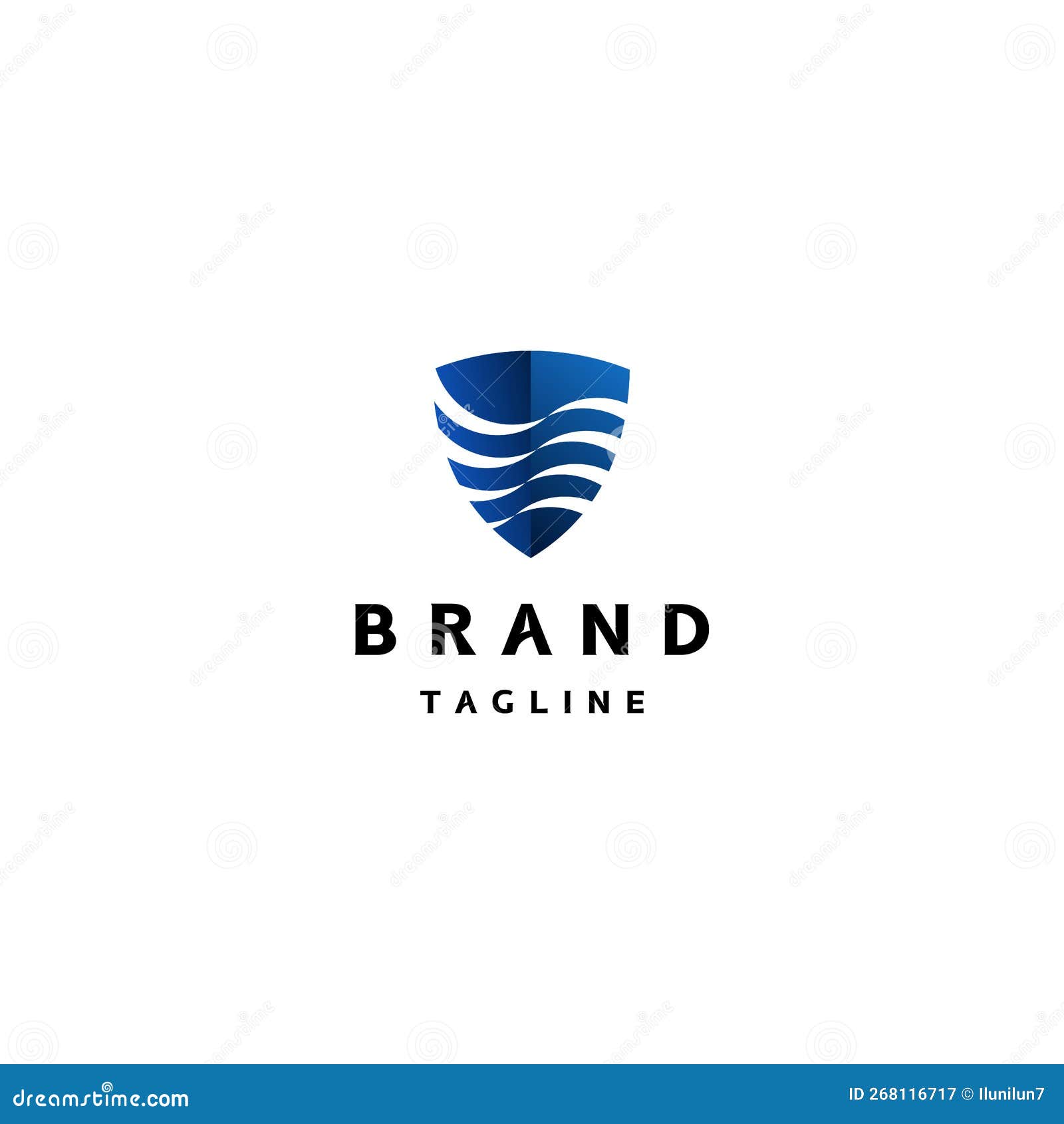 Minimalist Water Shield Logo Design Stock Vector - Illustration of ...