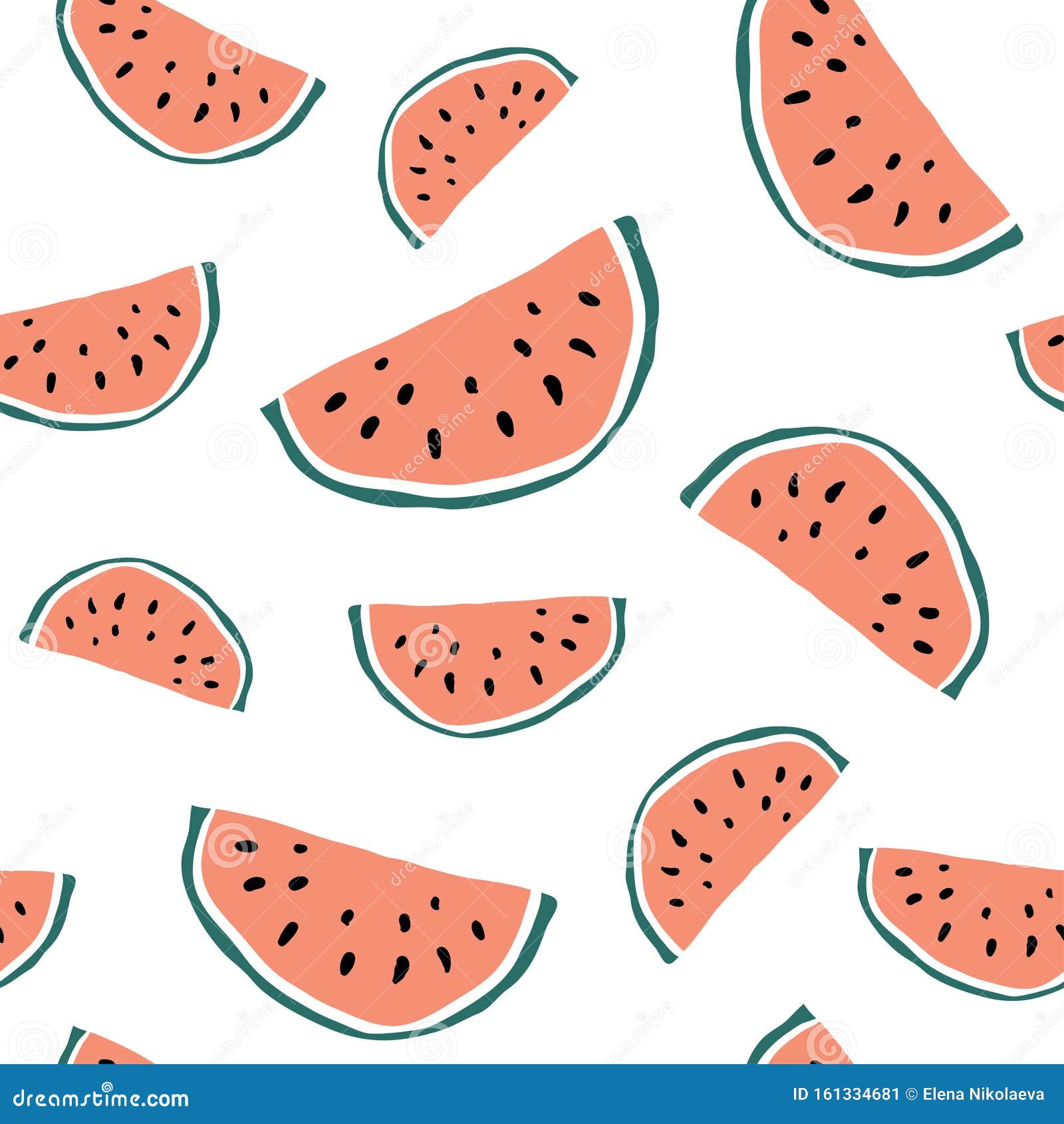 Minimalist Watermelon Slice Seamless Pattern Stock Vector ...