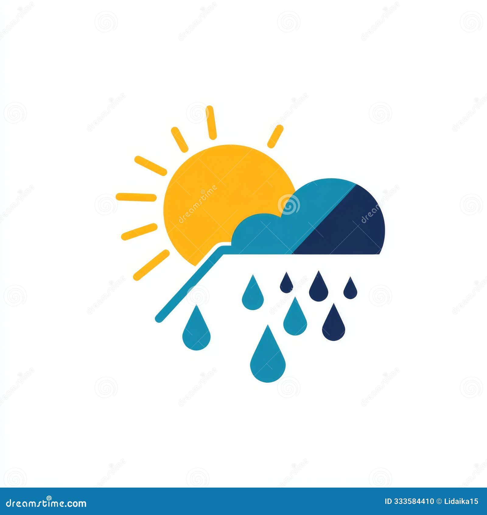 Minimalist Weather Forecast Logo Stock Illustration - Illustration of ...