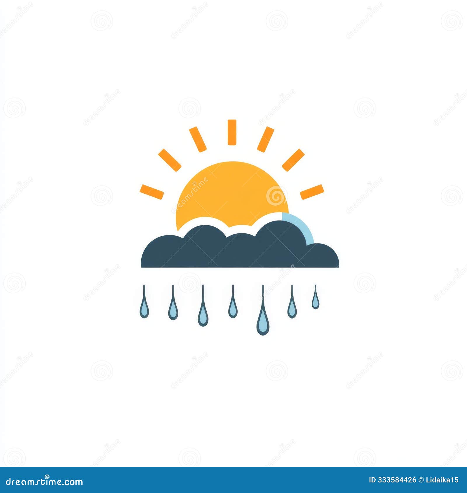 Minimalist Weather Forecast Logo Stock Illustration - Illustration of ...
