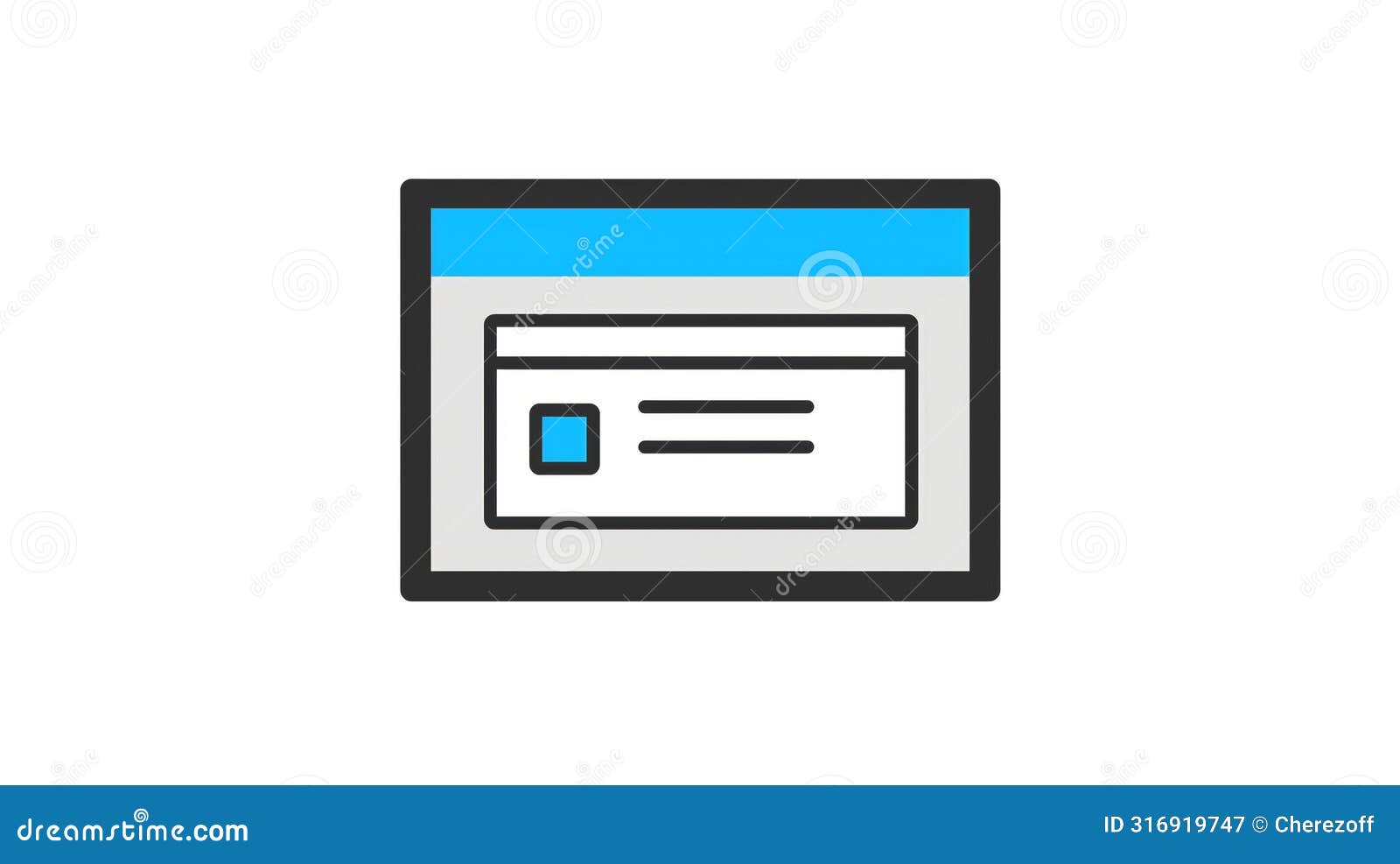 Minimalist Web Browser Icon Stock Illustration - Illustration of design ...