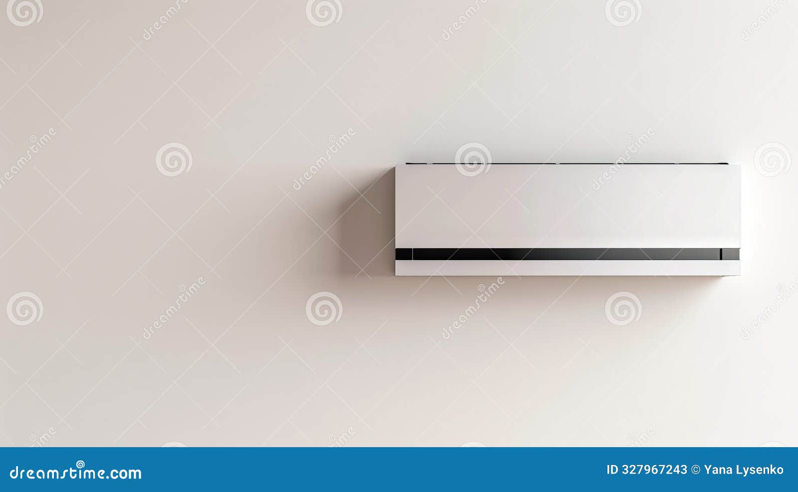Minimalist White Air Conditioning Unit Mounted on a Plain Wall. Concept ...