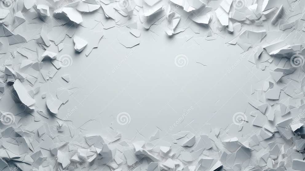 A Minimalist White Background with a Central Void Stock Illustration ...