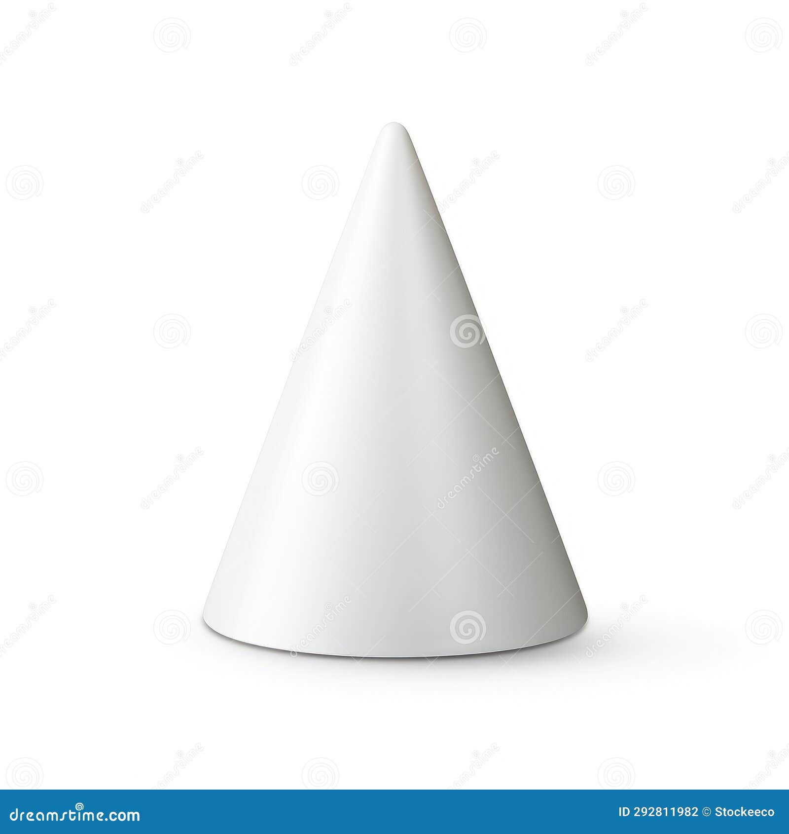 Minimalist White Cone on Glossy Background - Symmetrical Asymmetry ...