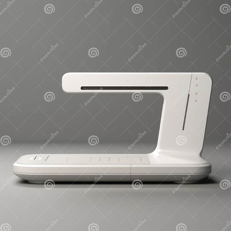 Minimalist White Desktop Scanner with 4k and Hd Technology Stock ...