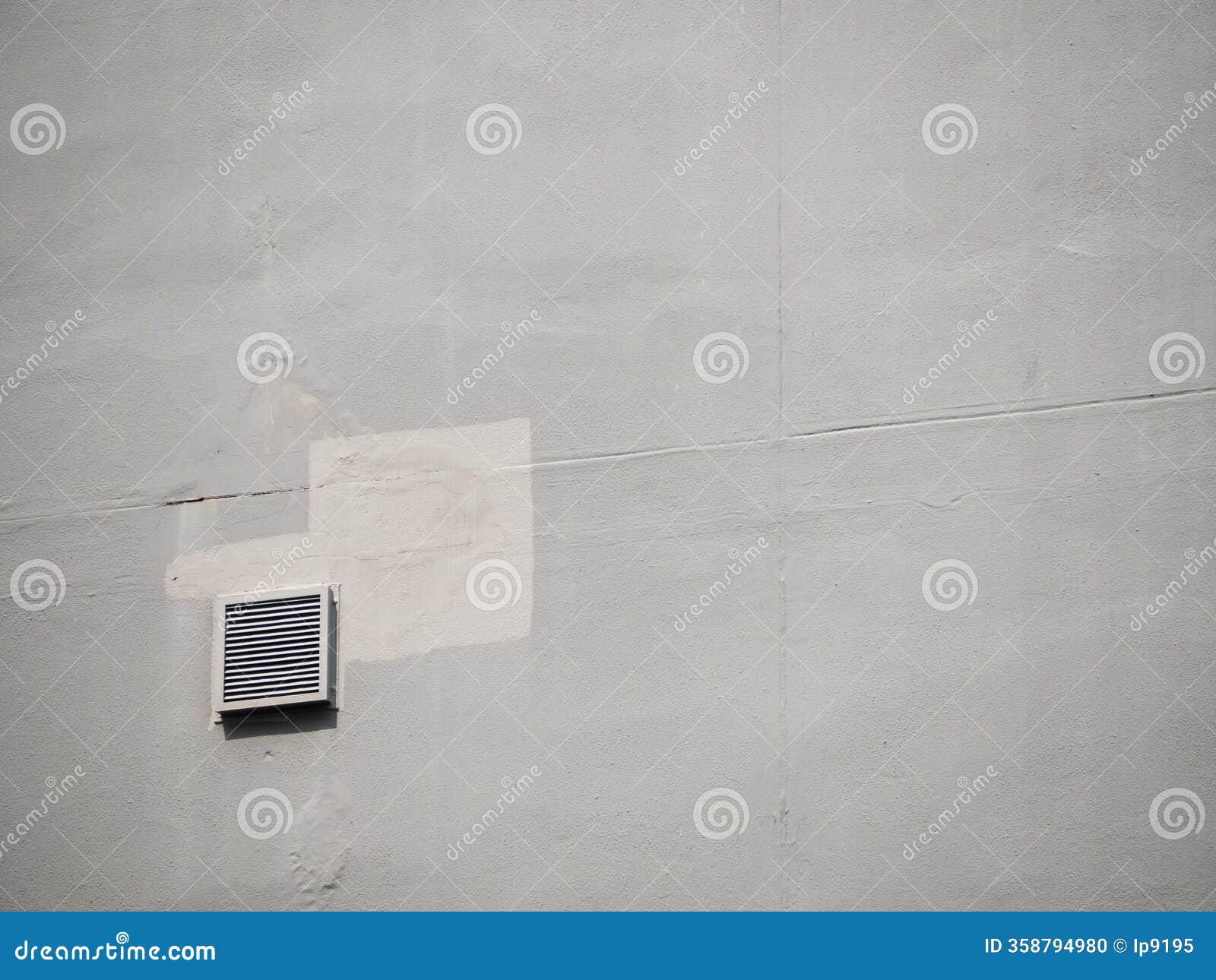 Minimalist White Gray Wall with Vent with Repair Patch Stock Photo ...