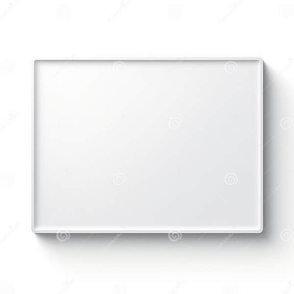 Minimalist White Rectangular Frame on Isolated Background Stock Illustration - Illustration of ...