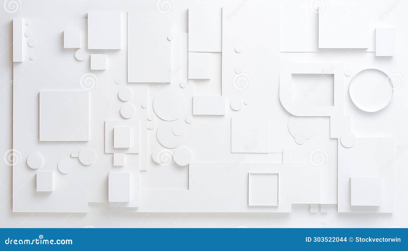 Minimalist White Shapes Background Stock Illustration - Illustration of ...