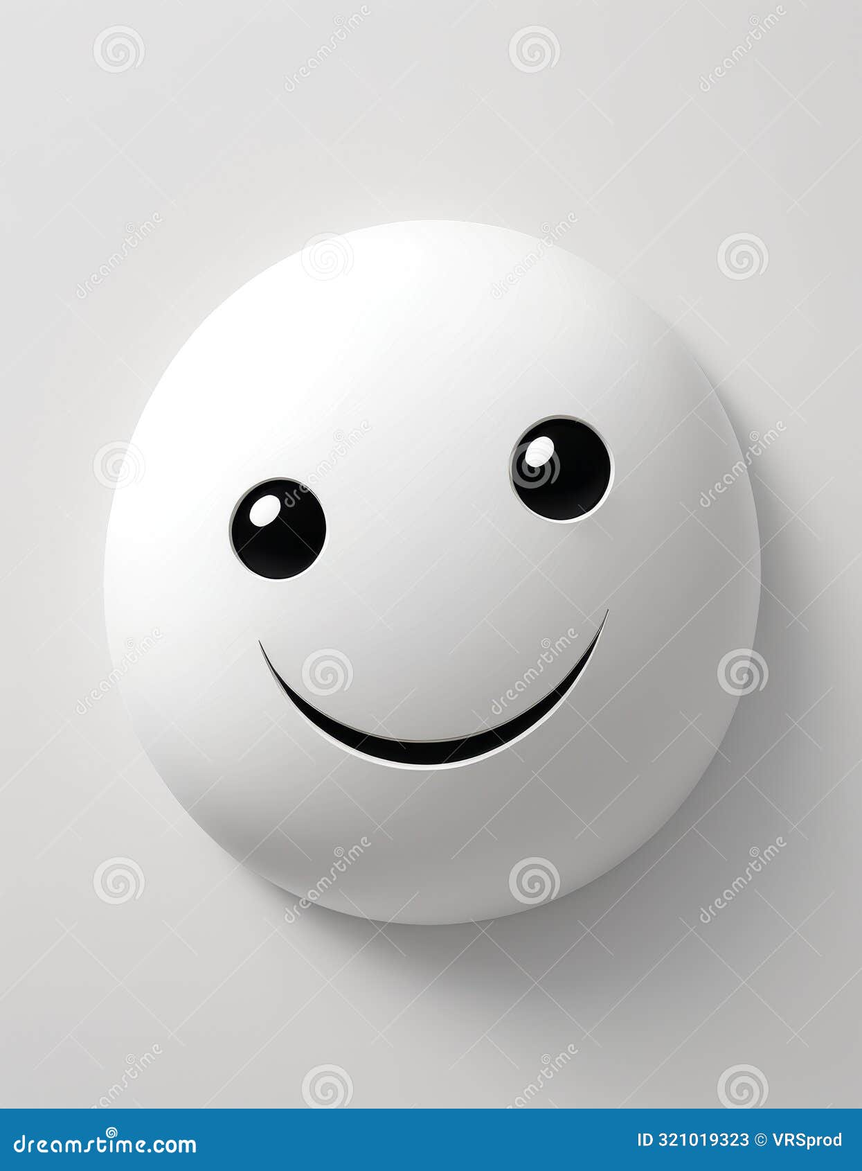 Minimalist White Smiley Face on Light Background Stock Illustration ...