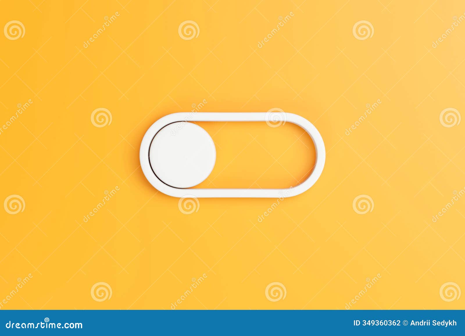 Minimalist White Toggle Switch on Yellow Stock Illustration ...