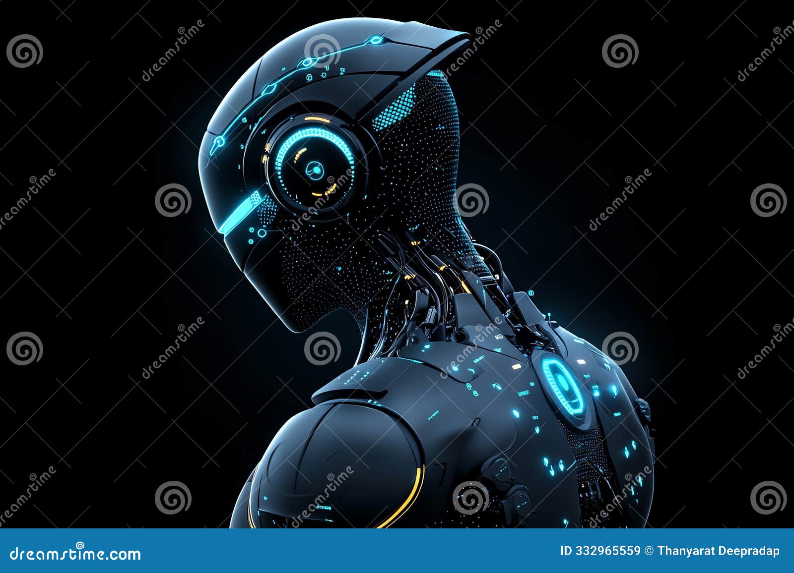 Sci-fi Robotic Exoskeleton With Human Inside. Futuristic Concept Design ...