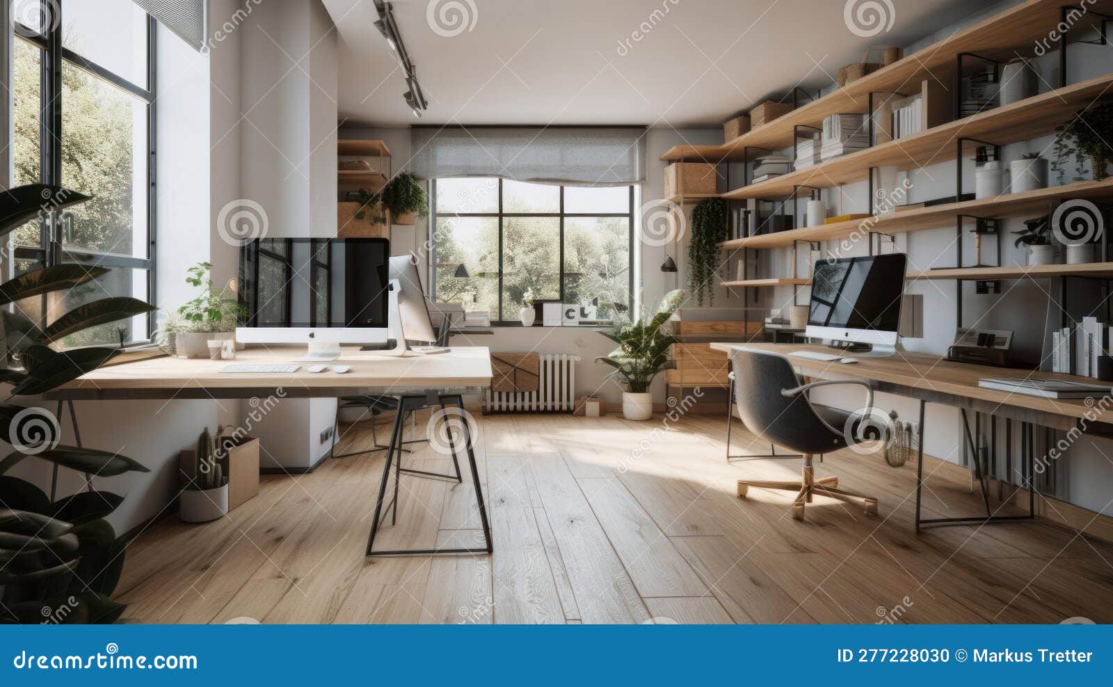 A Minimalist Workspace with Plenty of Natural Light and a Focus on ...