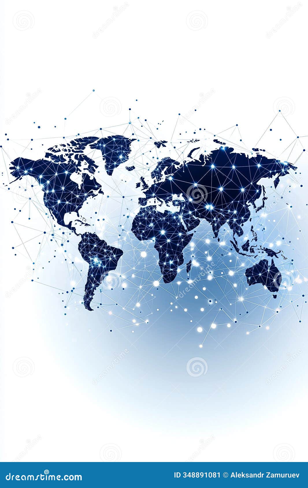 A Minimalist World Map with Dots and Lines Highlights Global ...