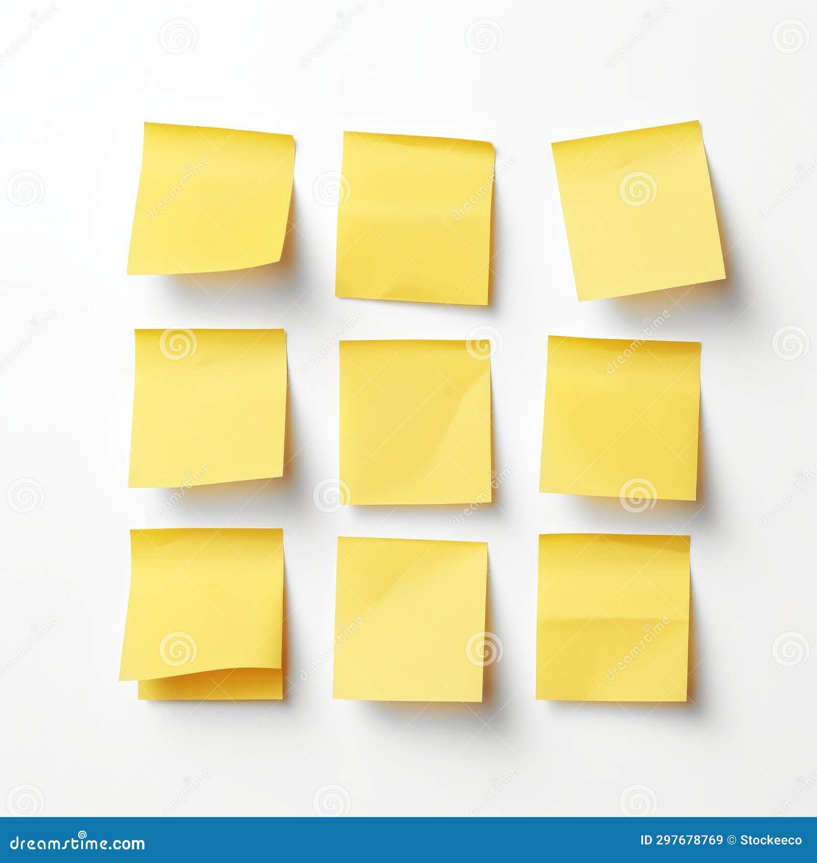 Minimalist Yellow Post-it Notes on White Background - High Definition ...