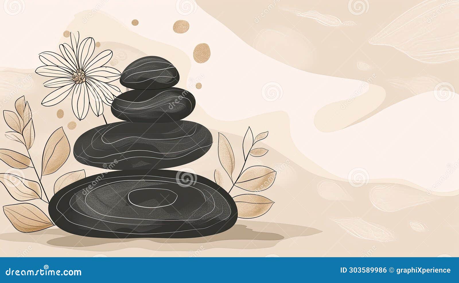 Minimalist Zen Design Background Stock Illustration - Illustration of ...