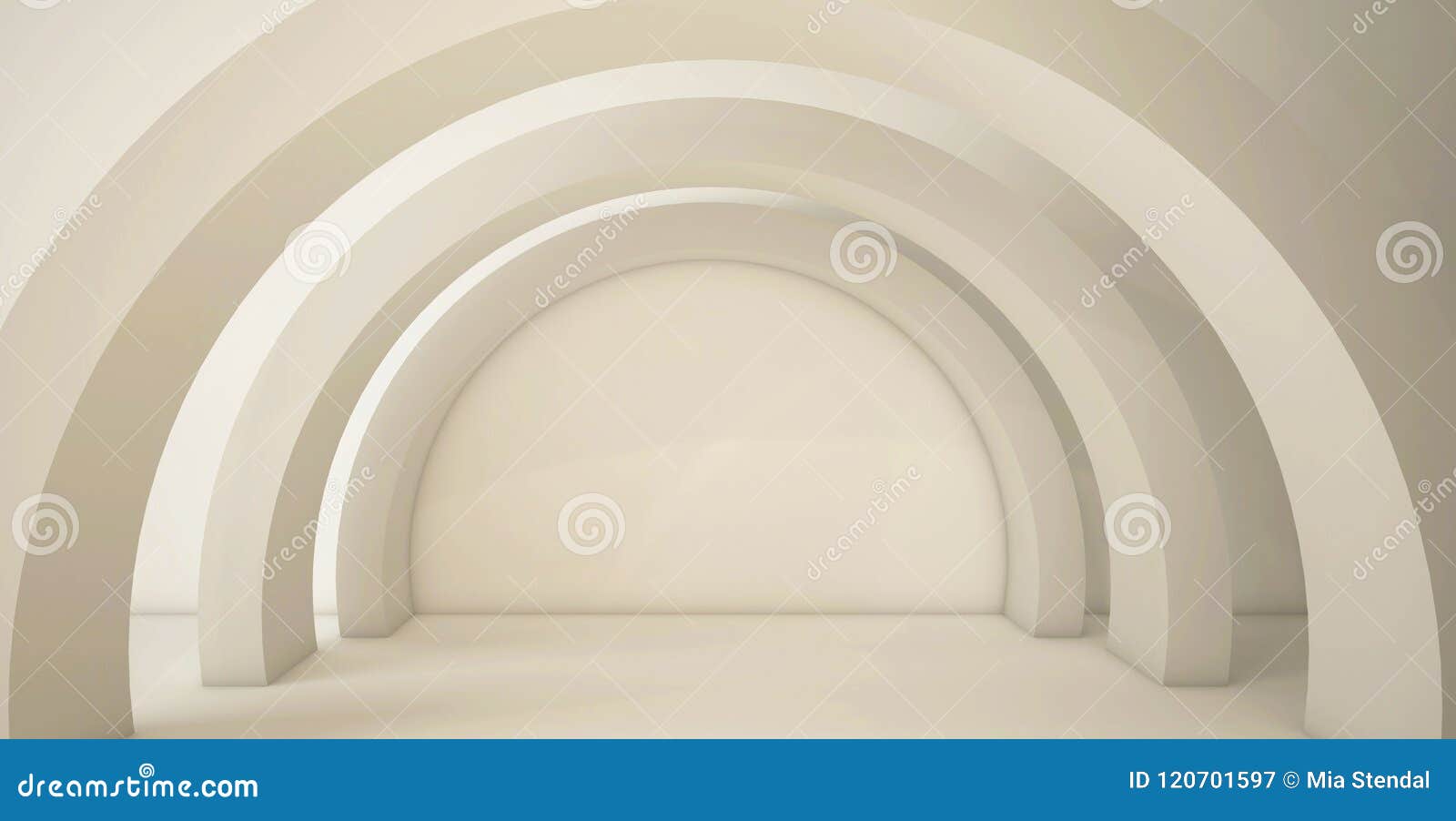 Minimalistic, Abstract Background with an Arch. 3d Render, Minimal ...