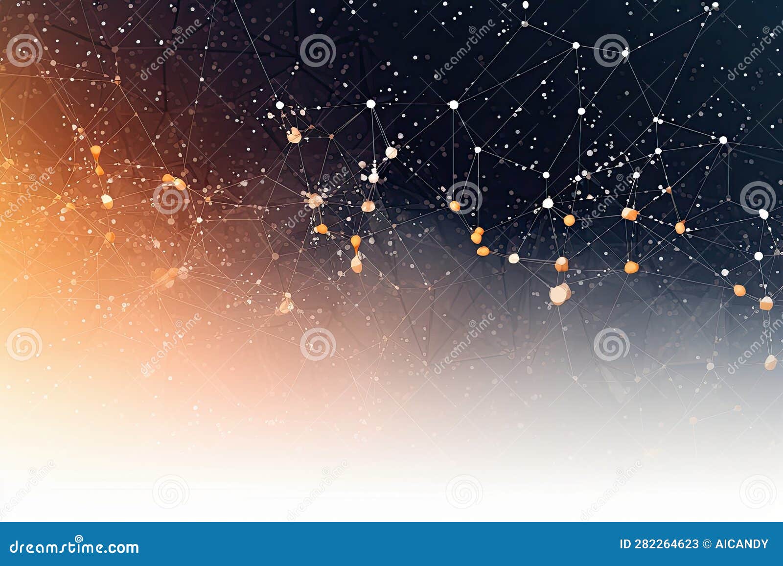 Minimalistic Abstract Background with Abstract Data Visualizations and Interconnected Nodes ...