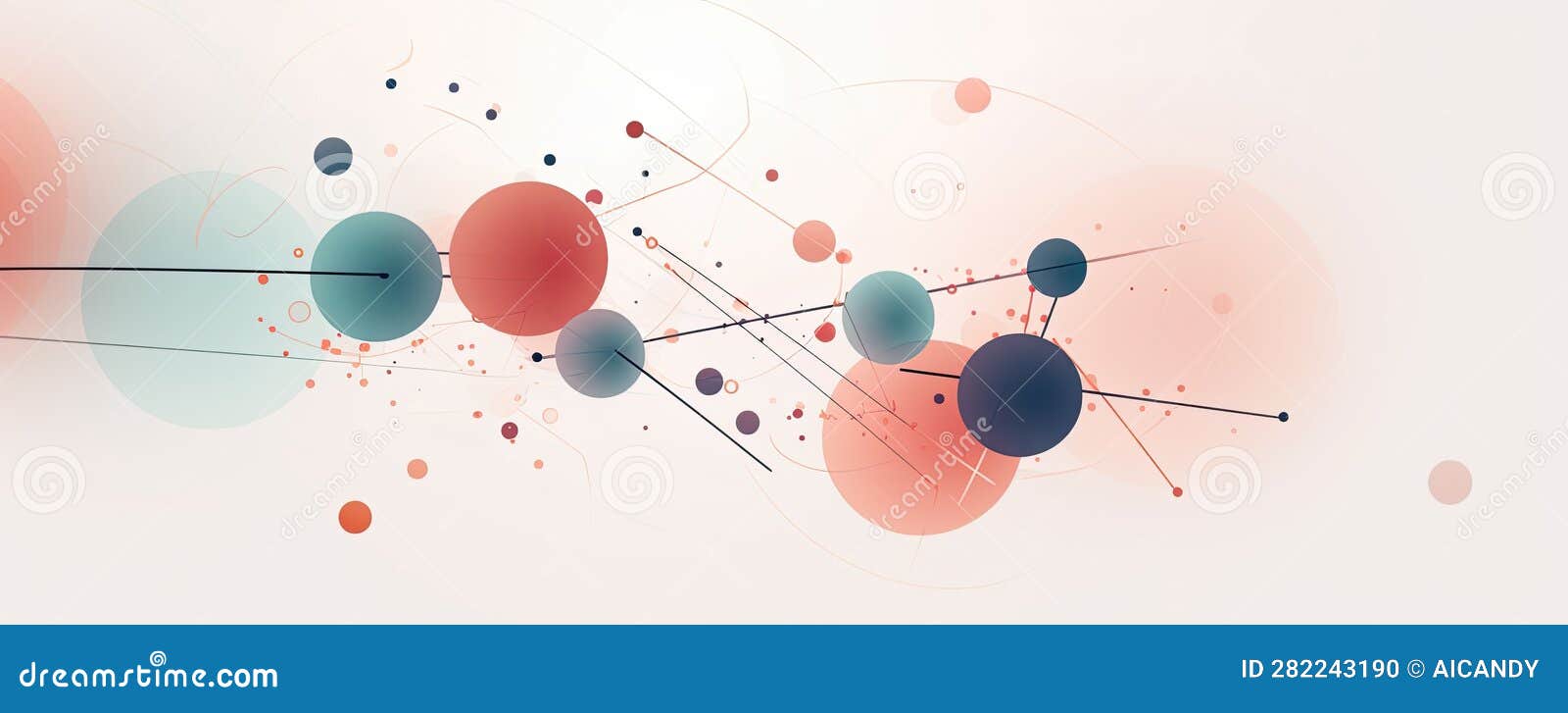 Minimalistic Abstract Background With Intersecting Lines And Circles Symbolizing Unity And