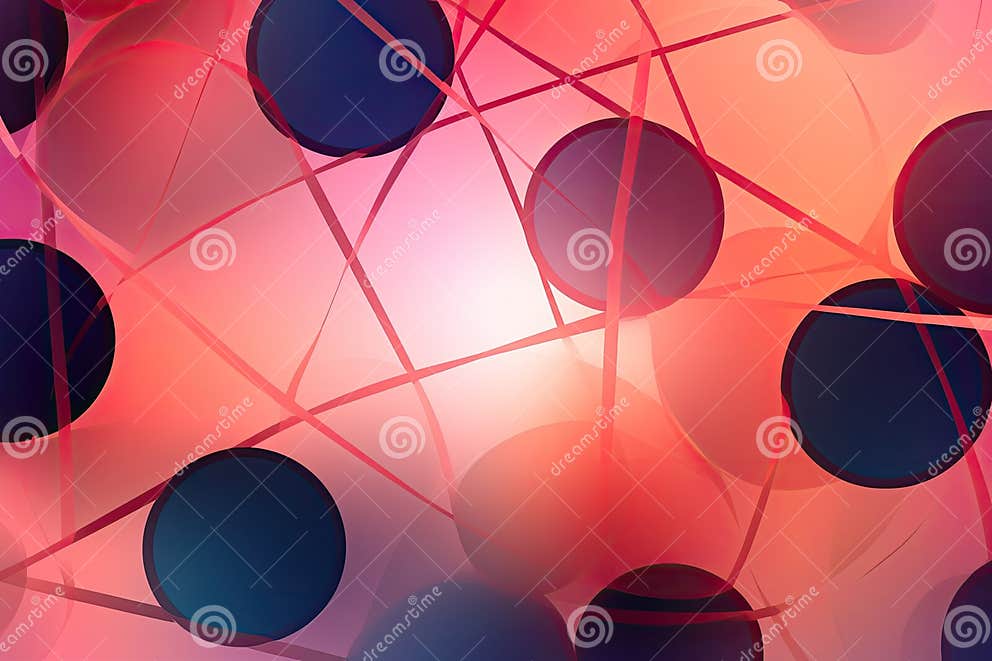 Minimalistic Abstract Background with Intersecting Lines and Circles, Symbolizing Unity and ...