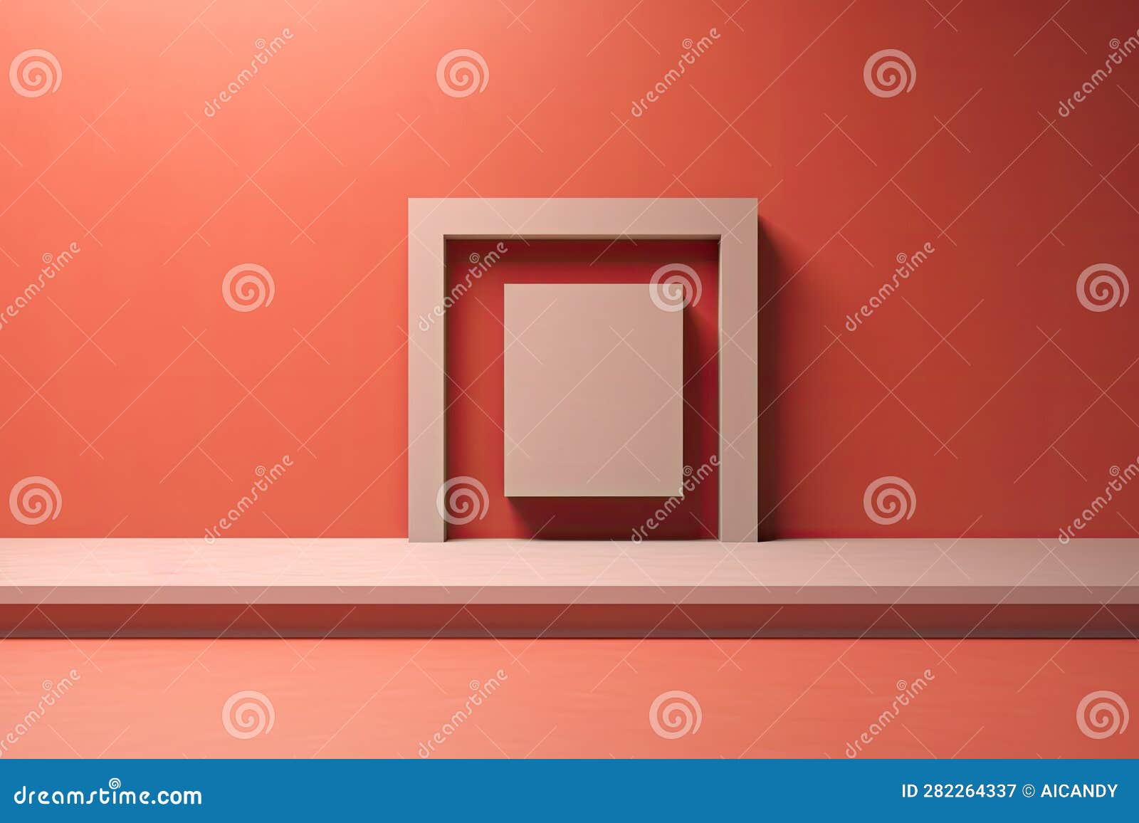 Minimalistic Abstract Background with a Single Rectangle, Representing ...