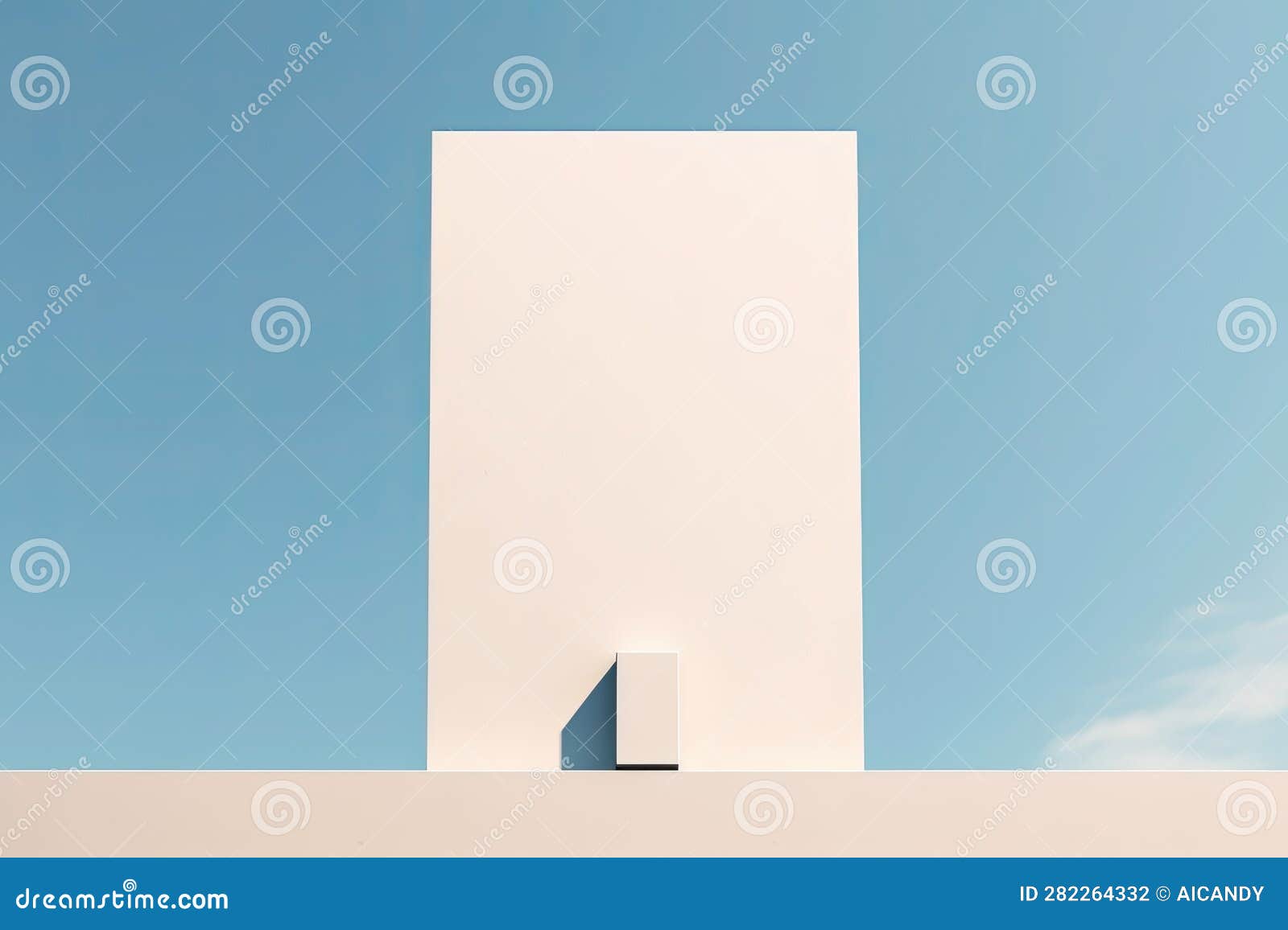 Minimalistic Abstract Background with a Single Rectangle, Representing ...
